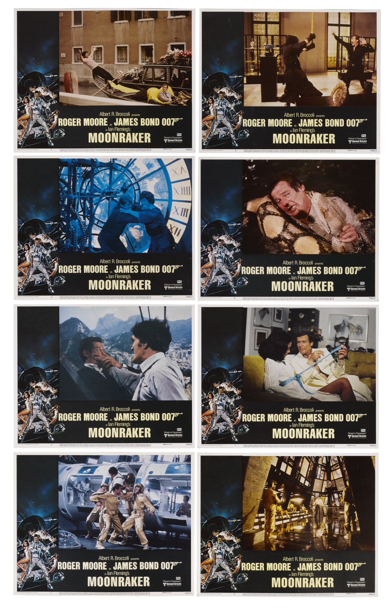 Moonraker (1979), poster and set of 8 lobby cards, US | Original Film ...