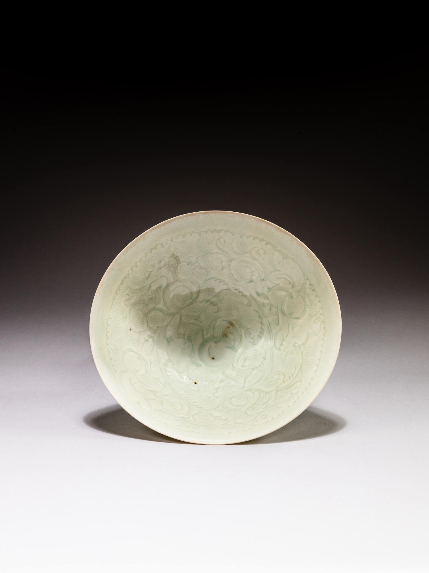 A Qingbai carved ‘peony’ bowl, Song dynasty | 宋 青白釉刻牡丹紋笠式盌 | Arts d ...
