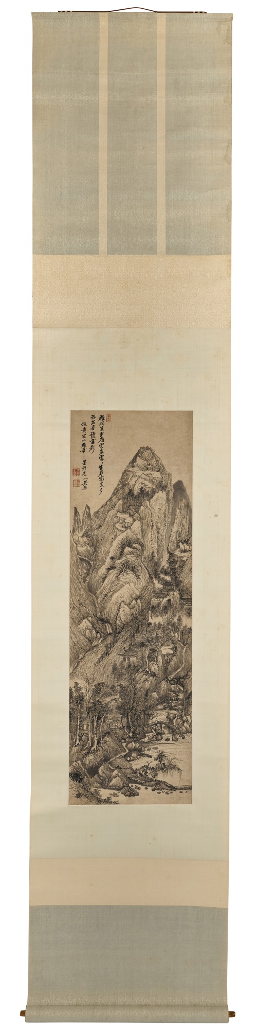 Wu Li 1632 - 1718 吳歷 | Landscape 稪澗重嶺圖 | Fine Classical Chinese ...