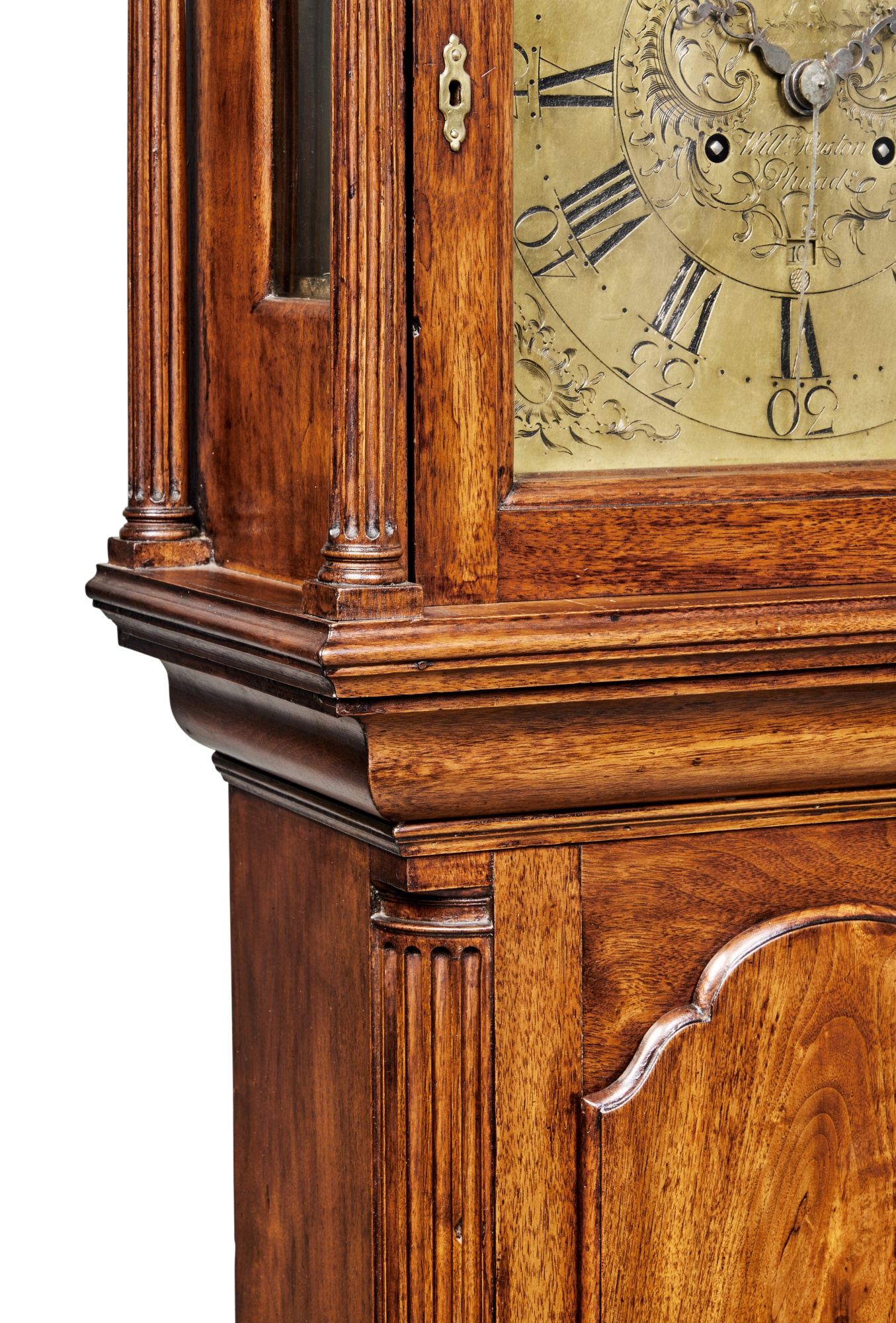 Fine and Rare Chippendale Walnut Tall Case Clock, Philadelphia ...