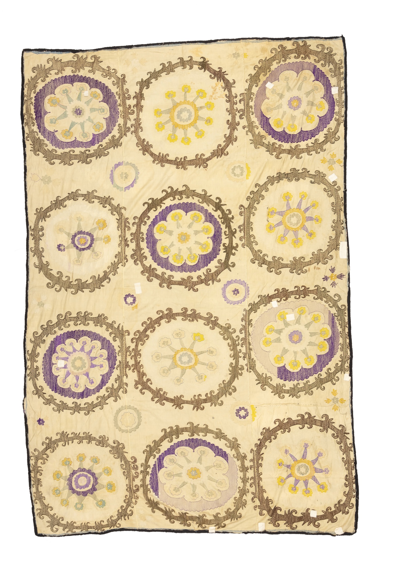 A silk embroidered Susani panel, first half 20th century | Panneau ...