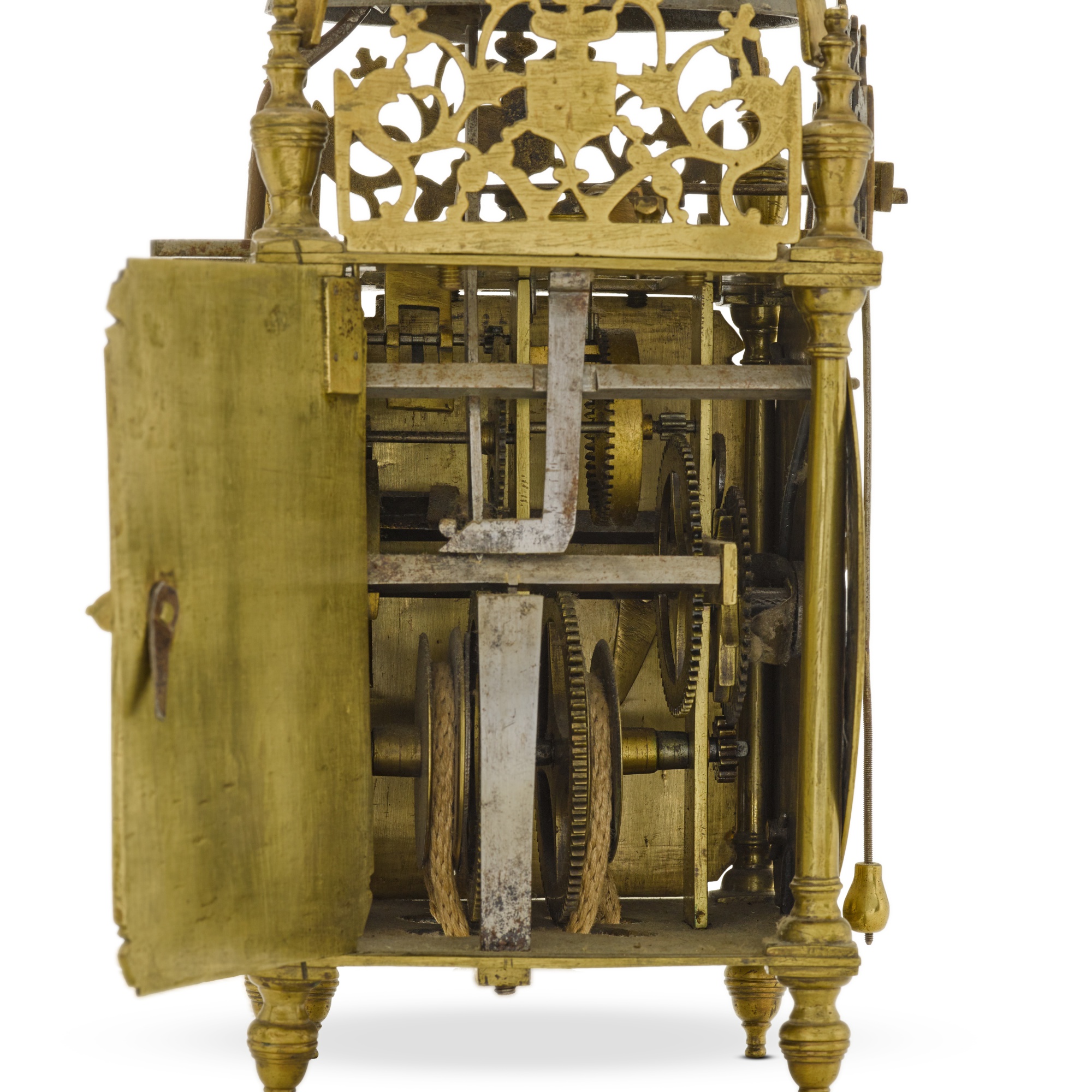 A Commonwealth brass lantern clock with alarm, John Samon, London ...