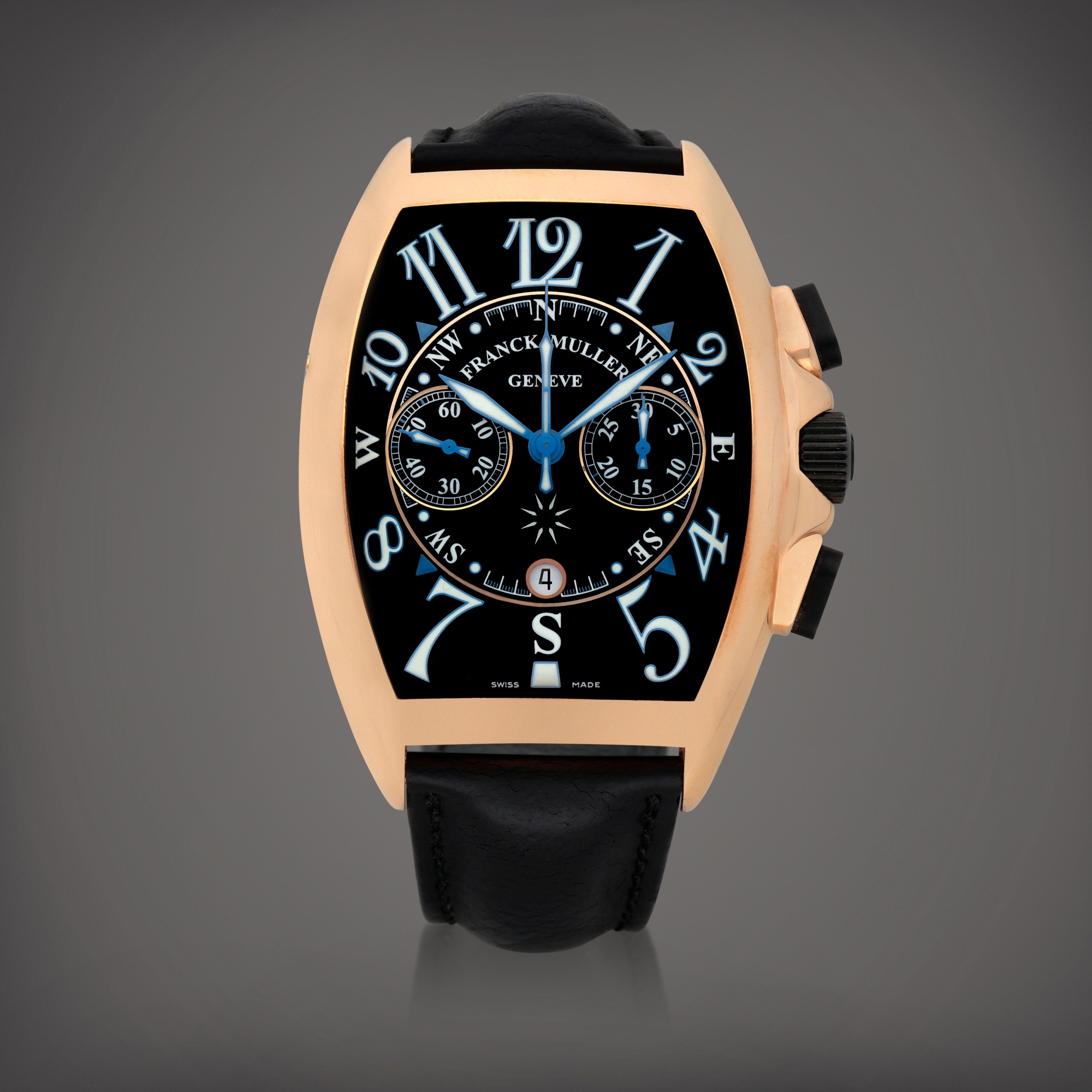 Mariner, Reference 9080 CC AT | A pink gold chronograph wristwatch with ...