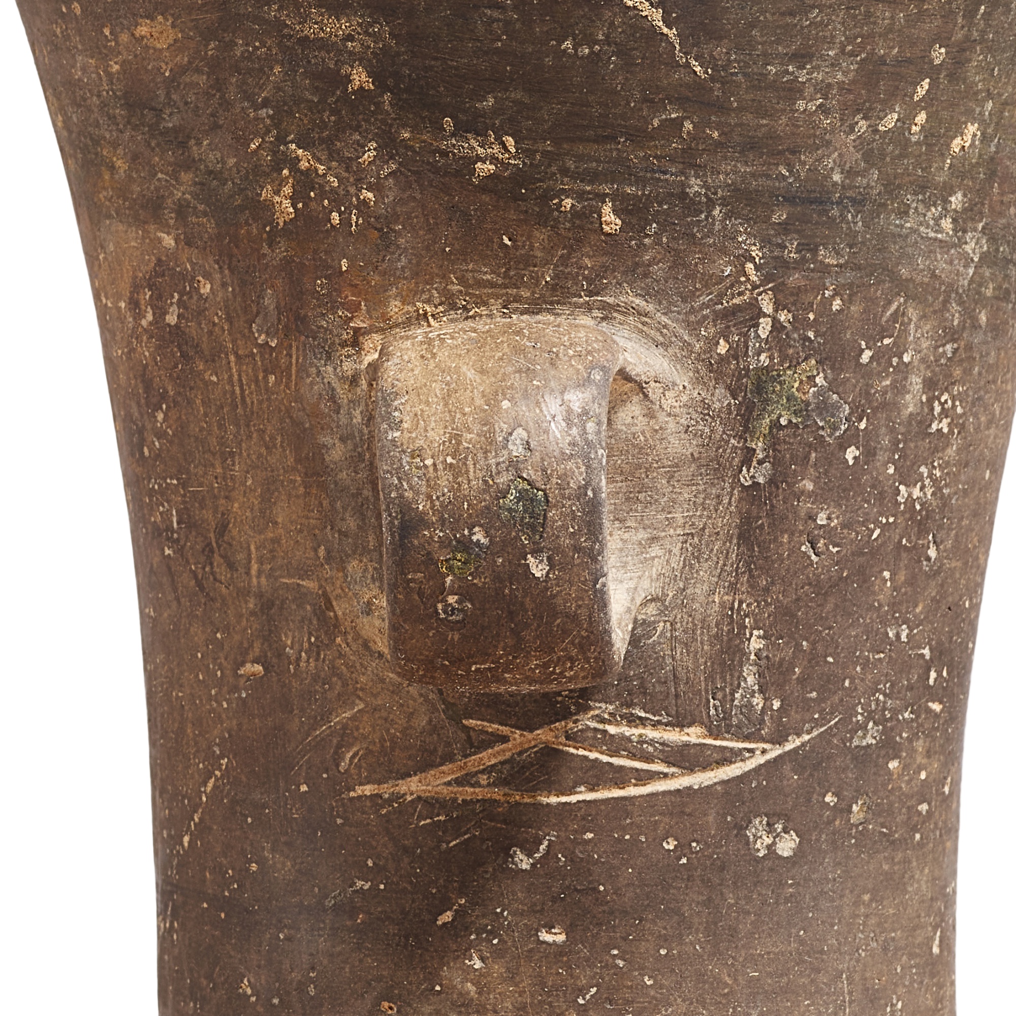 A tall grey pottery waisted cup, Dawenkou culture, 4300-2400 B.C. 大汶口文化 ...