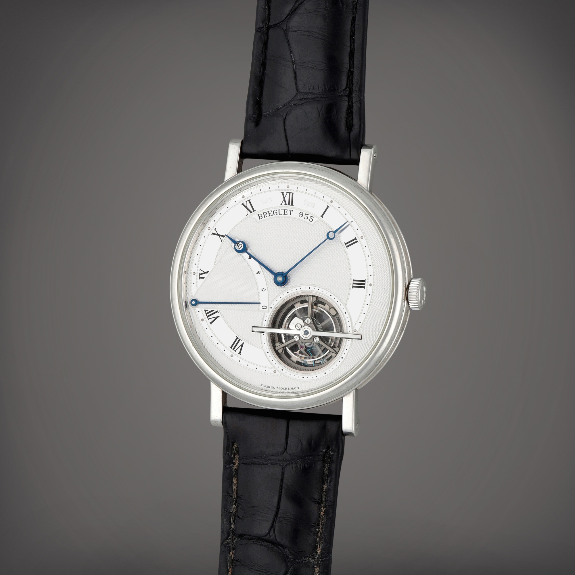 Reference 5377 | A platinum tourbillon wristwatch with power ...