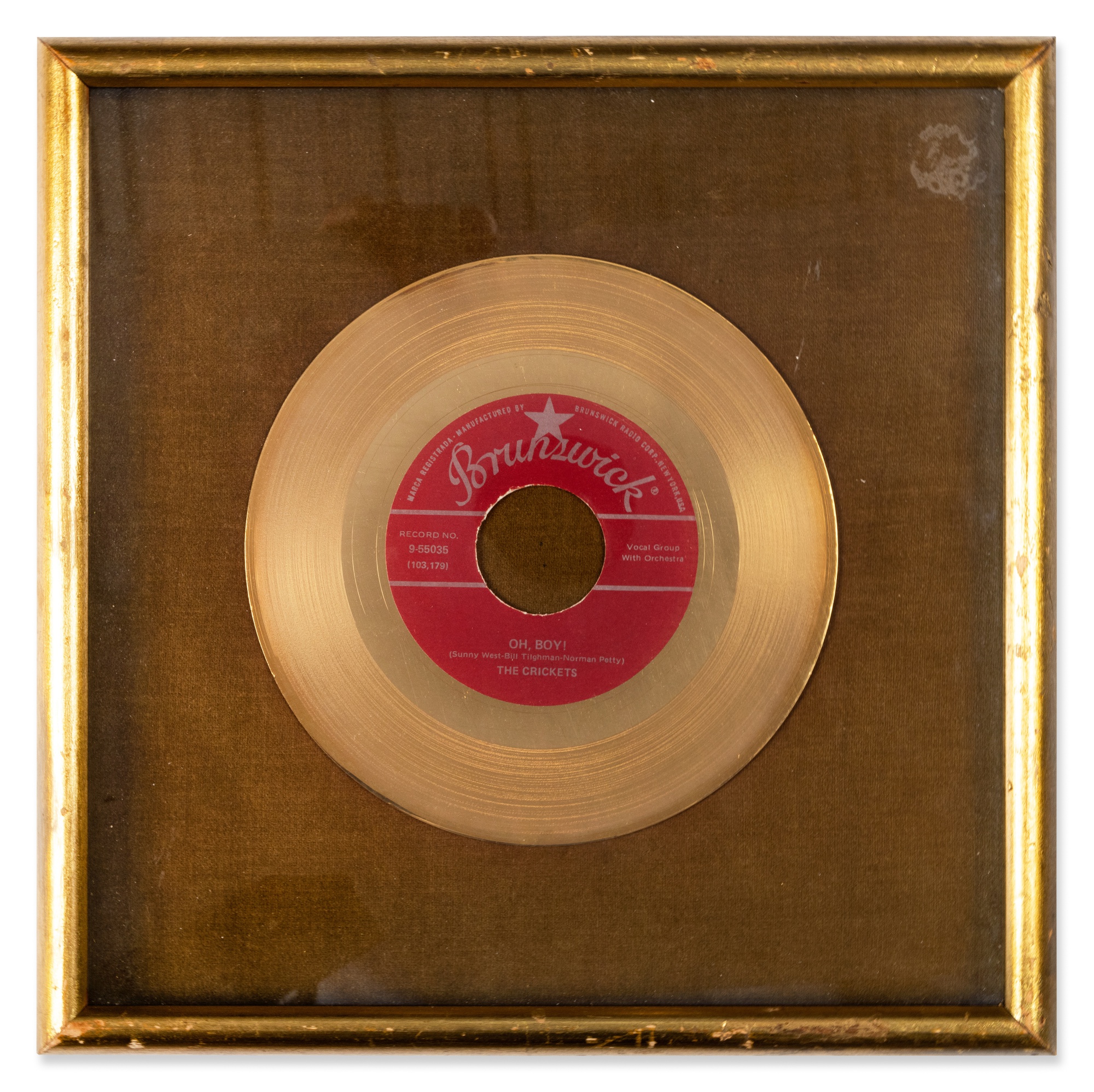 [Buddy Holly and] the Crickets | Gold record presented for "Oh, Boy ...