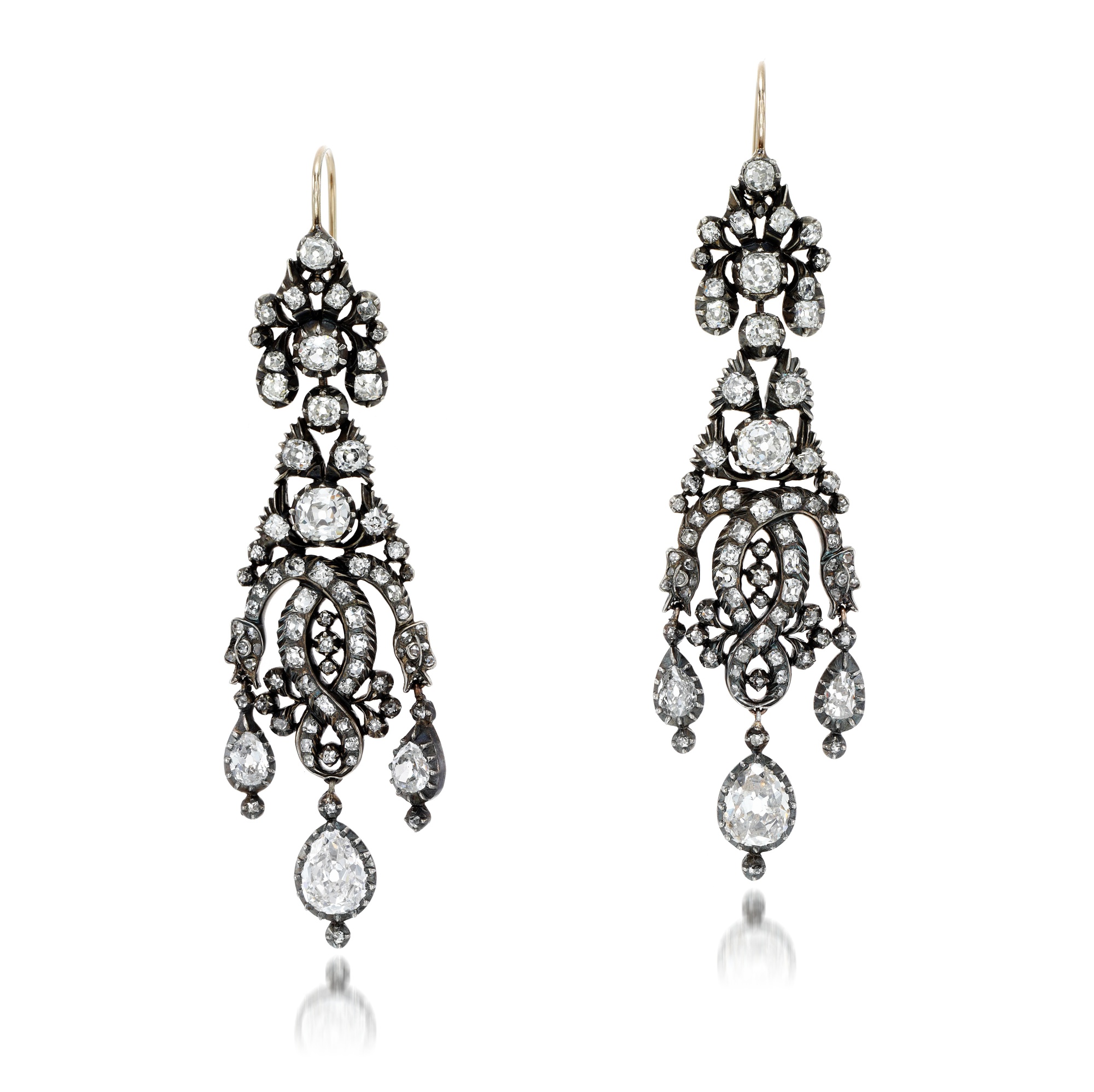 Pair of diamond earrings, late 19th century | Fine Jewels | 2023 ...