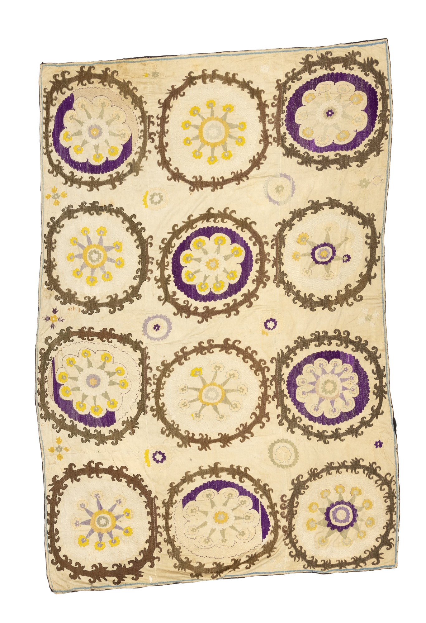 A silk embroidered Susani panel, first half 20th century | Panneau ...