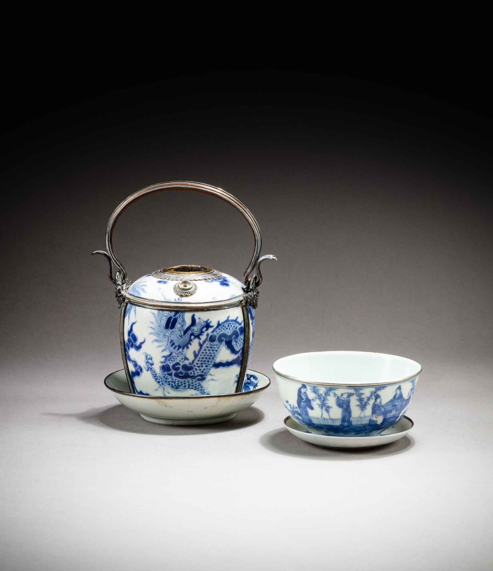 A group of blue and white wares, China for the Vietnamese market, 19th ...