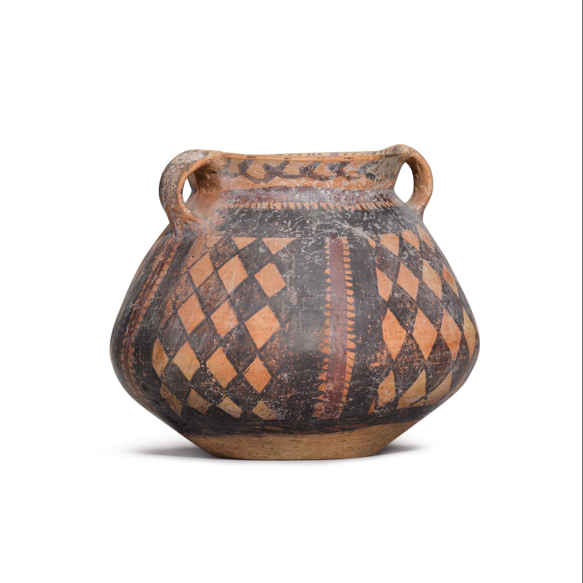 A small painted pottery jar, Neolithic period, Majiayao culture ...