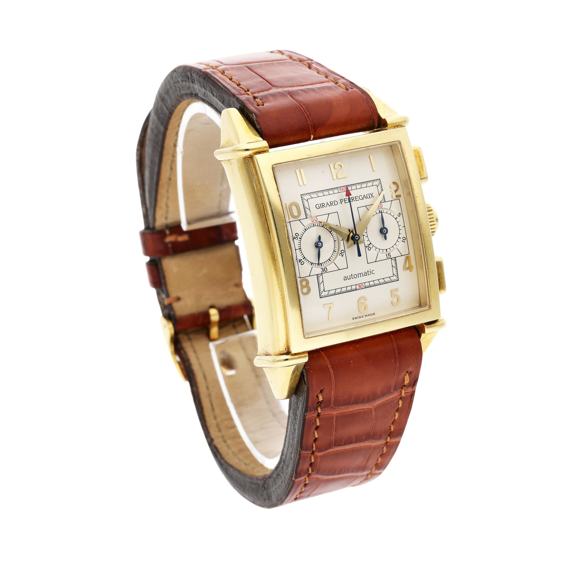 Reference 2599 Vintage 1999 | A yellow gold automatic rectangular ...