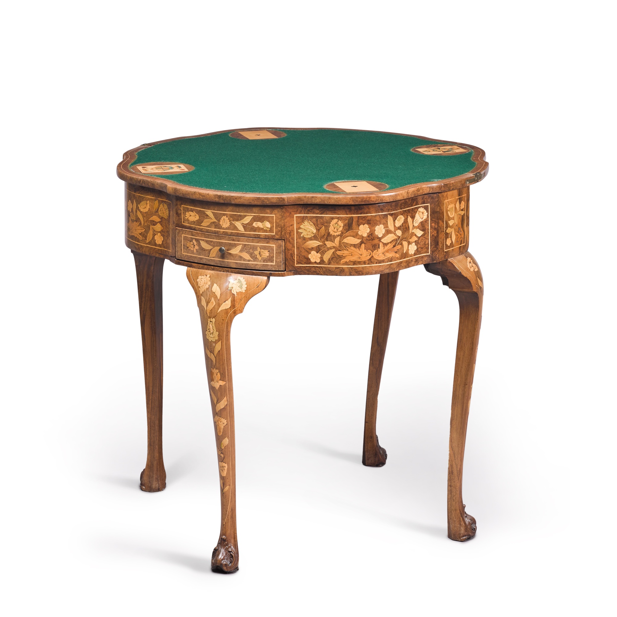 A pair of Dutch walnut and marquetry card tables, circa 1775 | Royal ...