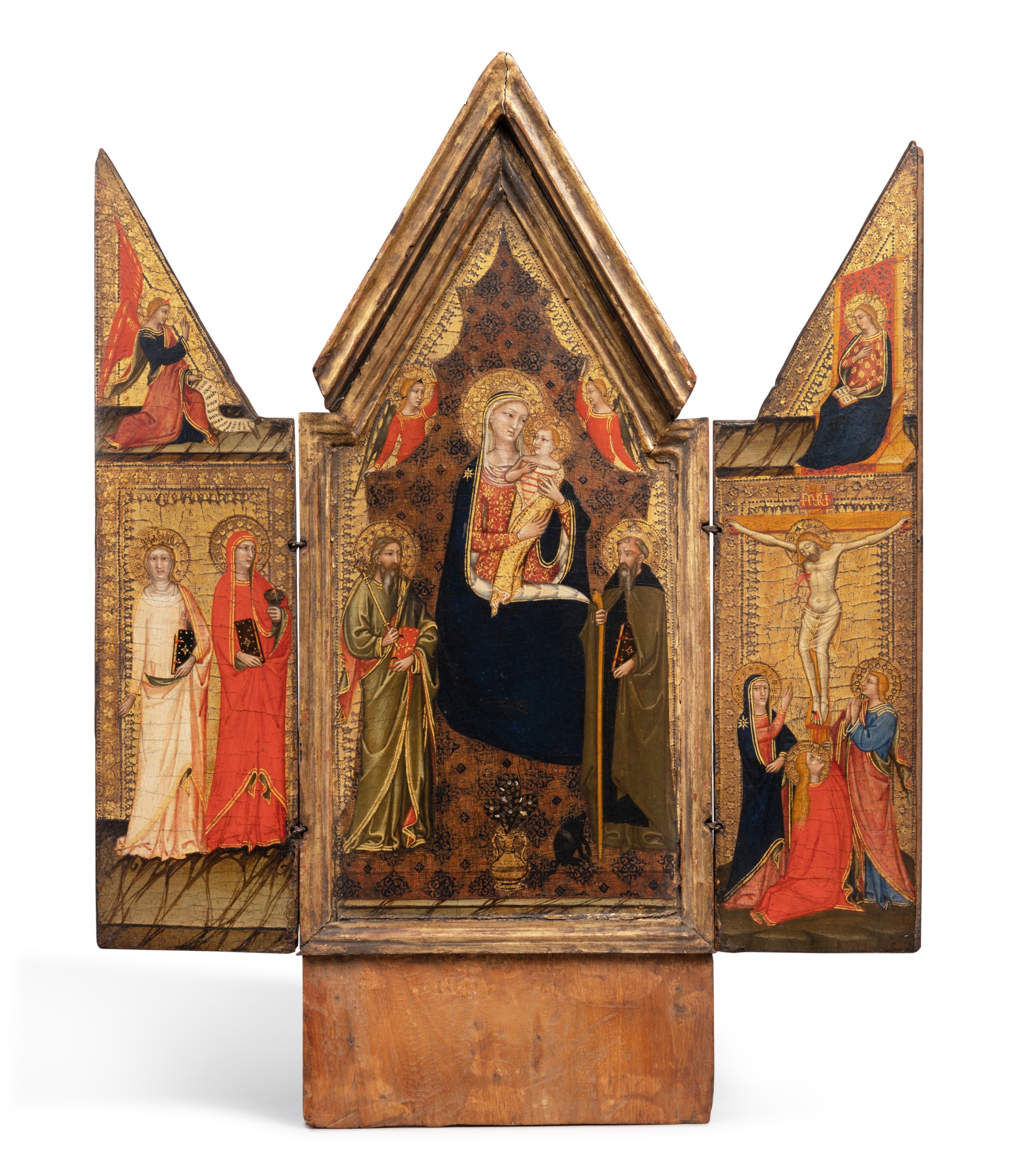 Triptych: Madonna and Child with Saints Andrew and Anthony Abbott ... Triptych: Madonna and Child with Saints Andrew and Anthony Abbott ...