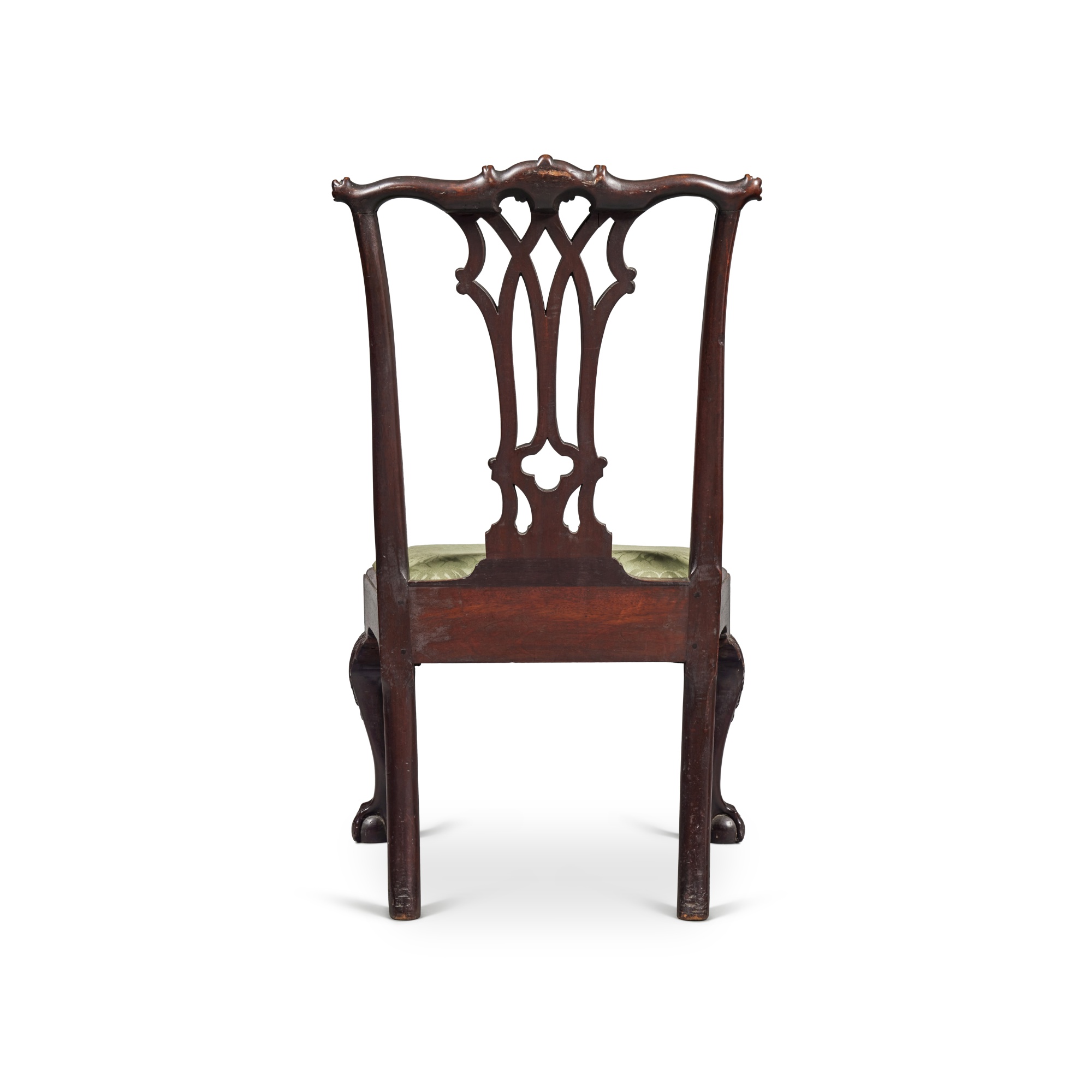 Very Fine and Rare Set of Four Chippendale Carved Mahogany Side Chairs ...