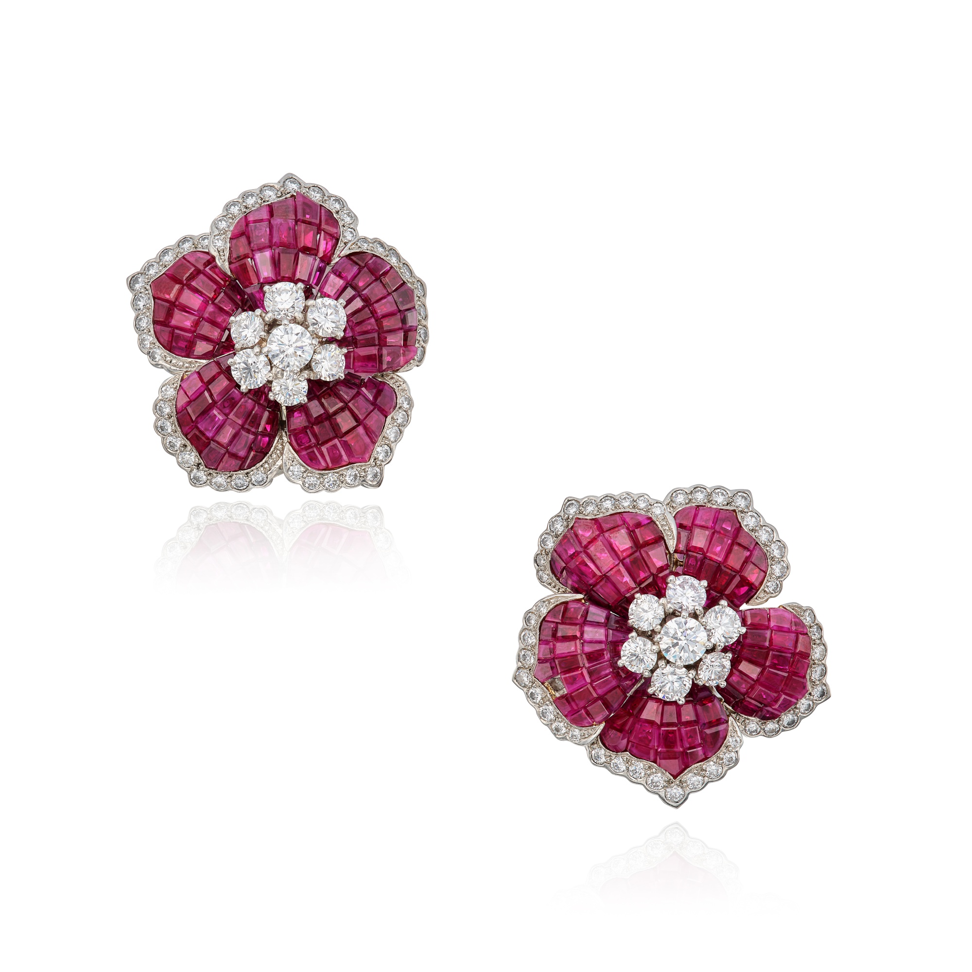 A Pair of Ruby and Diamond Earclips | Exceptional Jewels: The Wolf ...