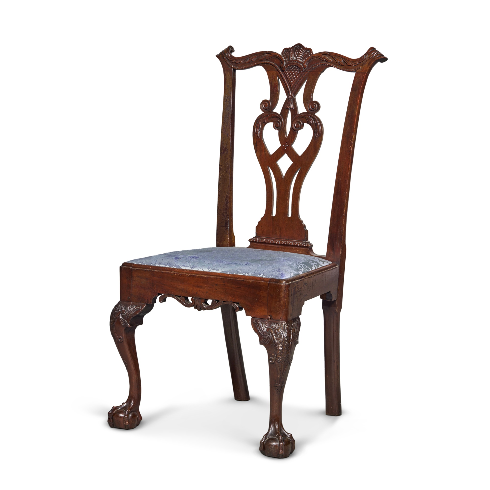 Important Set of Six Chippendale Carved Mahogany Side Chairs, Carving ...