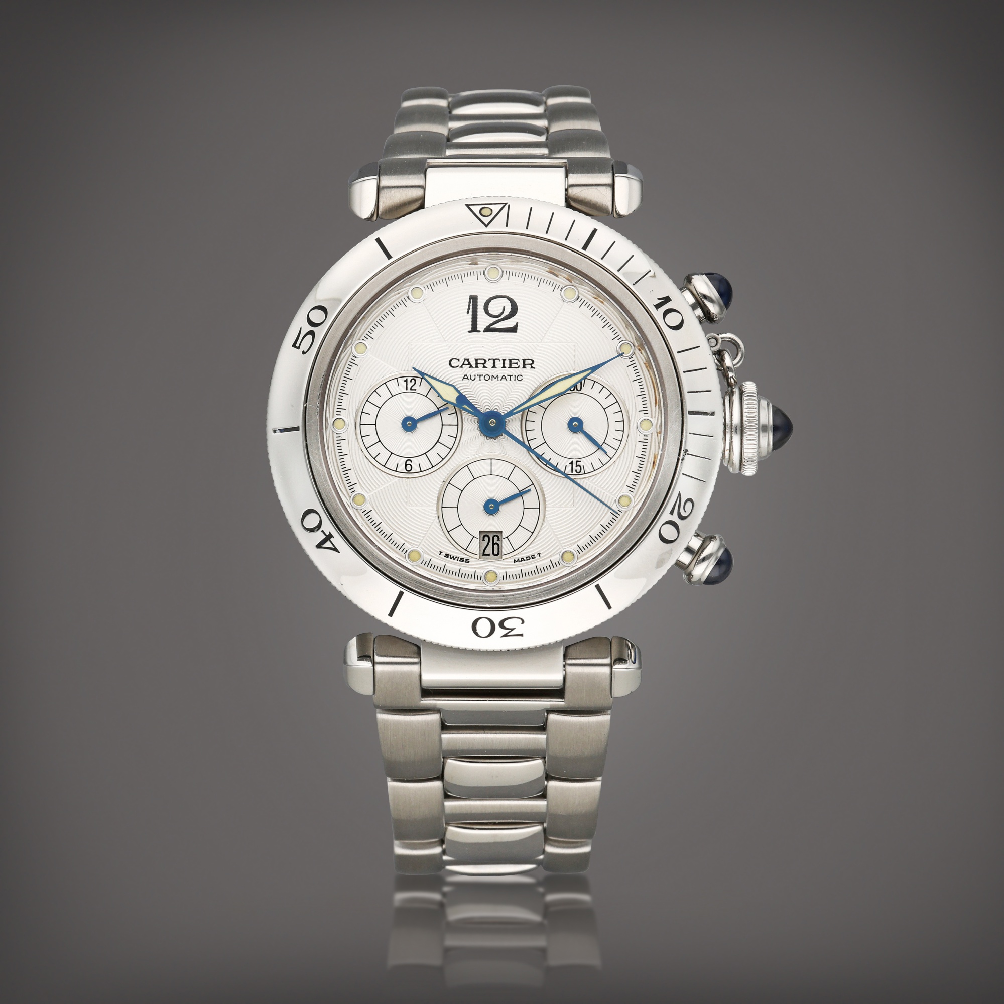 Reference 2113 Pasha | A stainless steel automatic chronograph ...