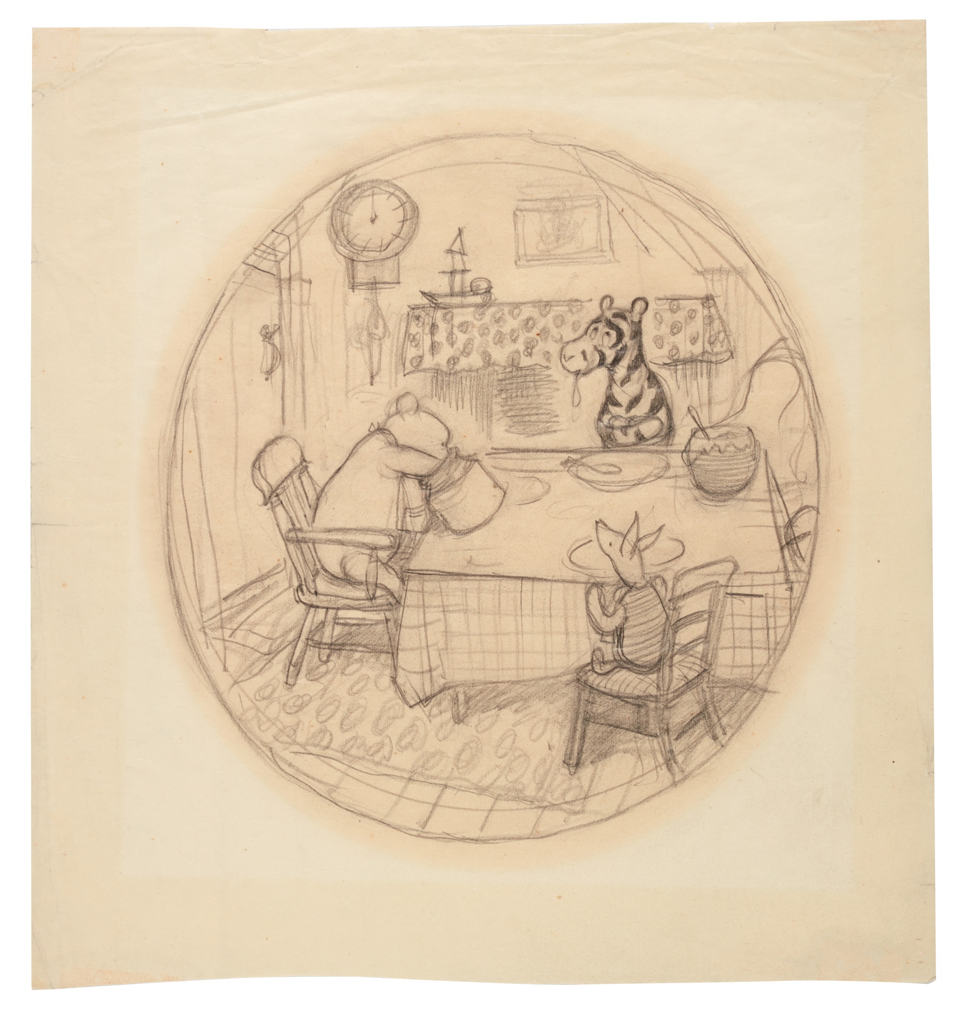 E.H. Shepard | Pencil drawing of Winnie-the-Pooh | Books, Manuscripts ...