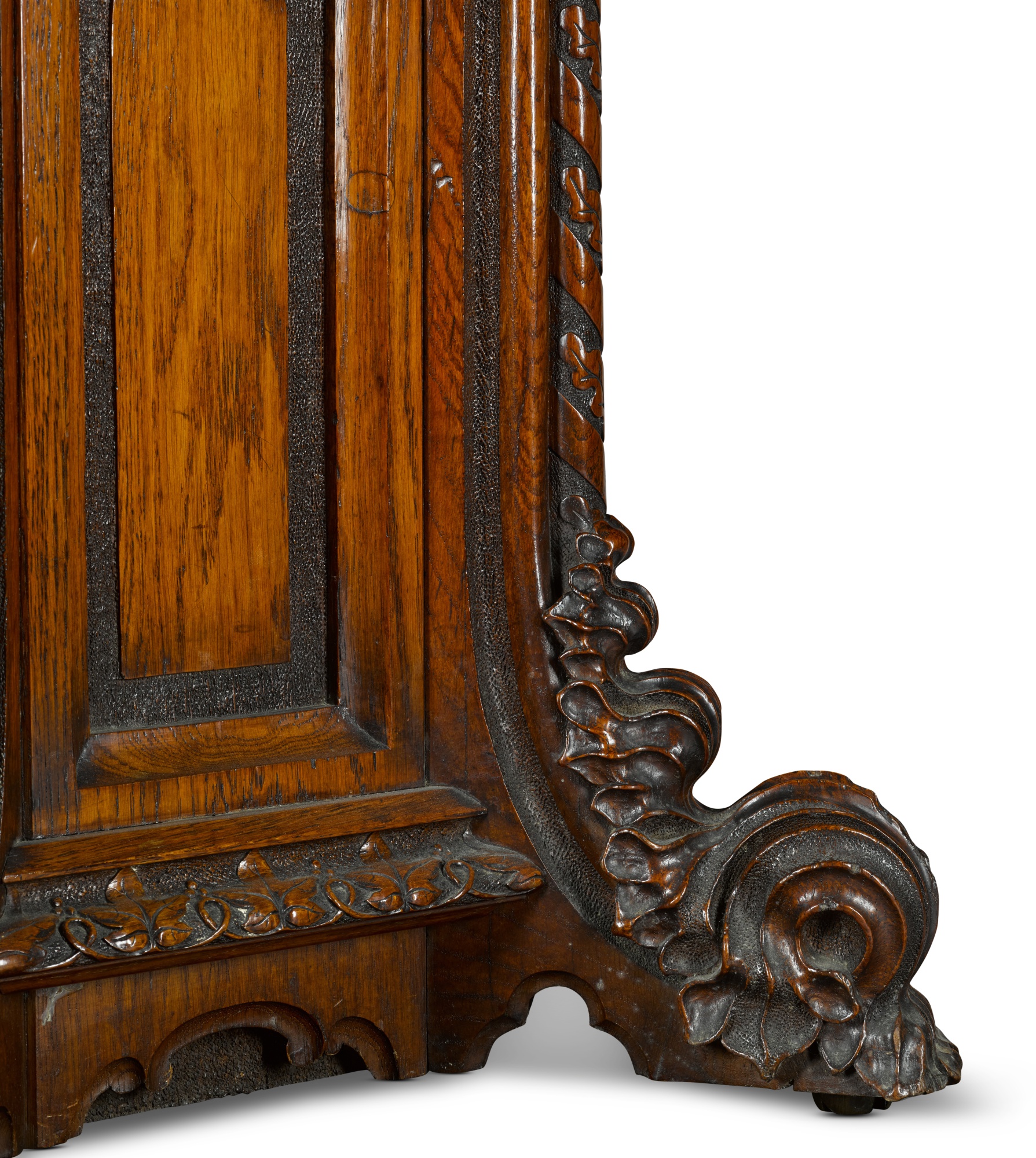 A Victorian carved oak Gothic Revival centre table by William ...