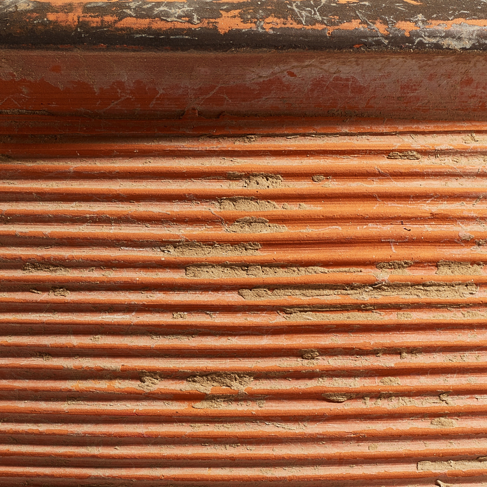 A large deep pottery bowl with horizontal grooves, Dawenkou to Longshan ...