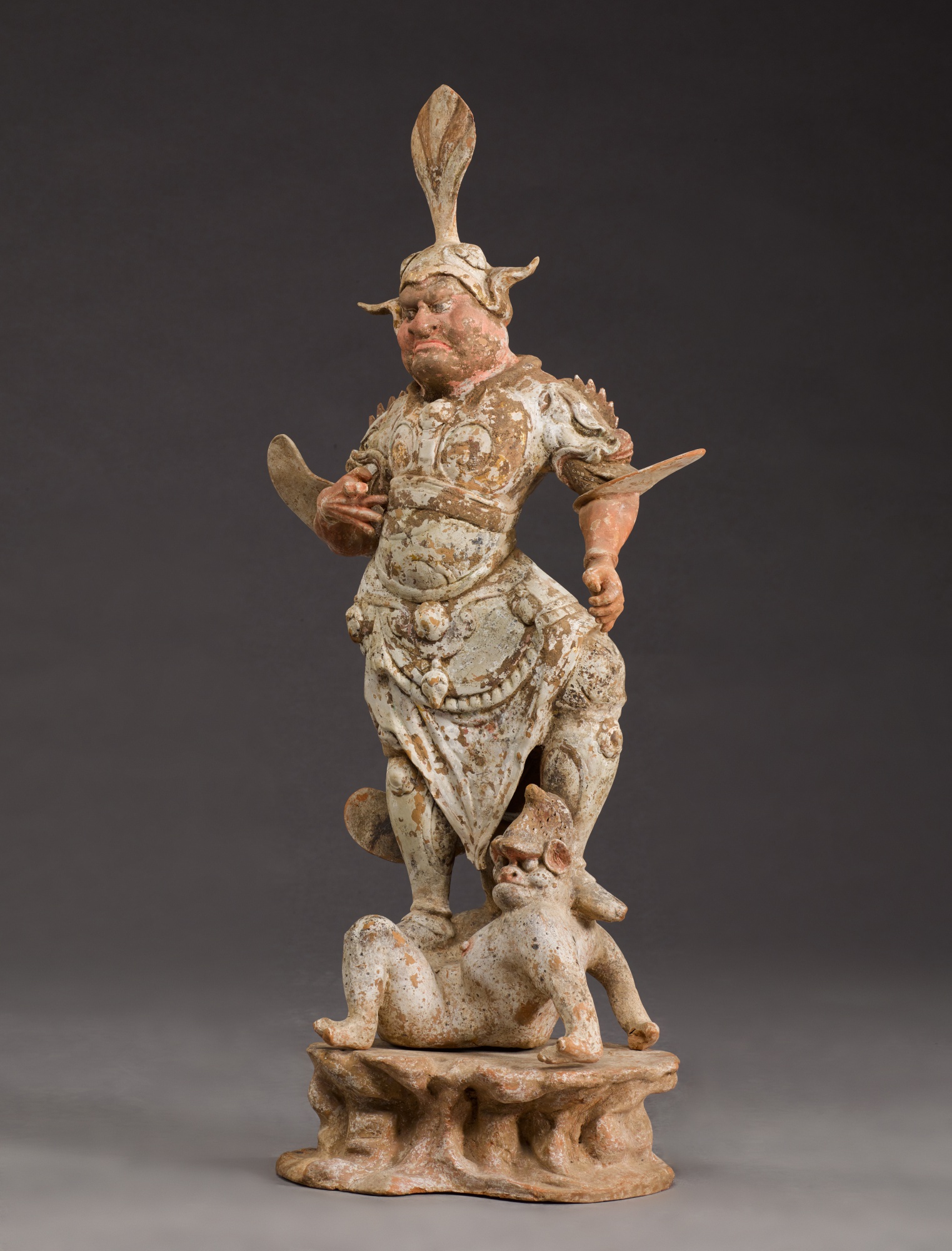 A Chinese painted pottery figure of a Lokapala, Tang dynasty | As It ...