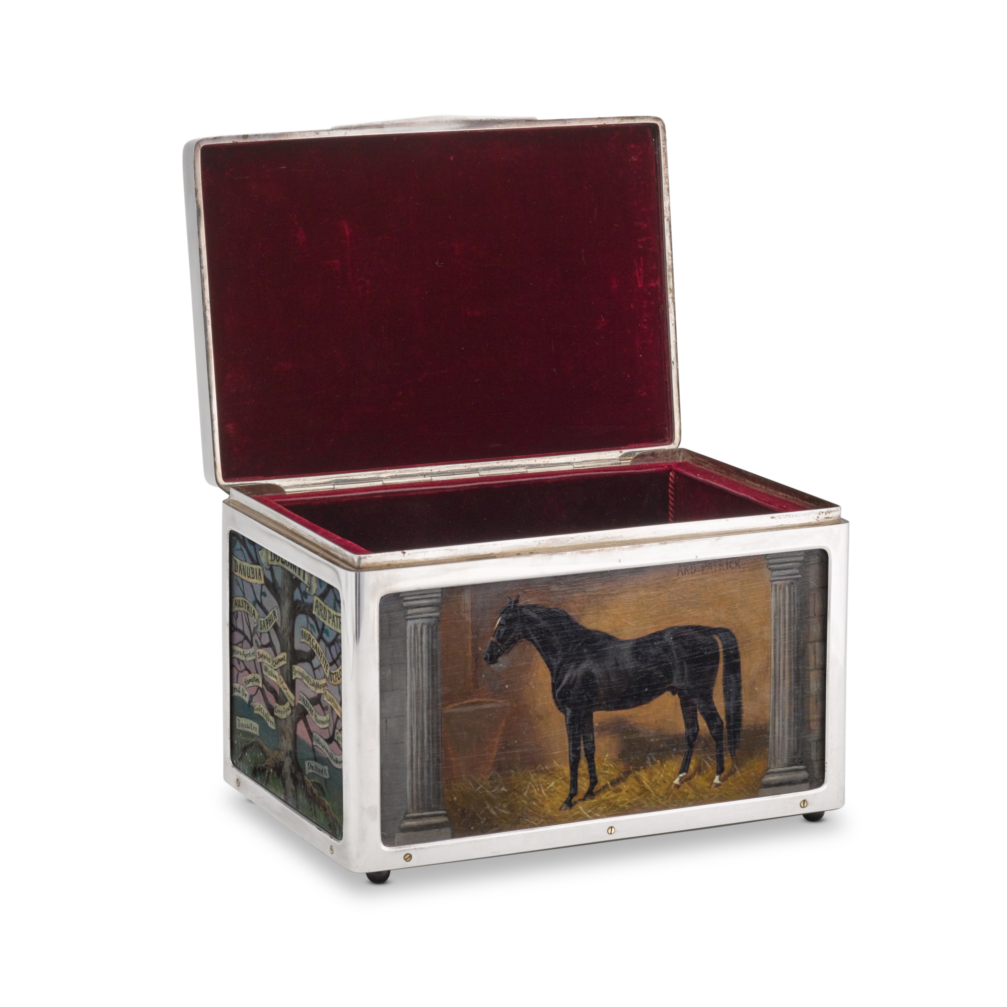 German Horse Racing Interest: a large silver casket, J. Wagner & Sohn ...