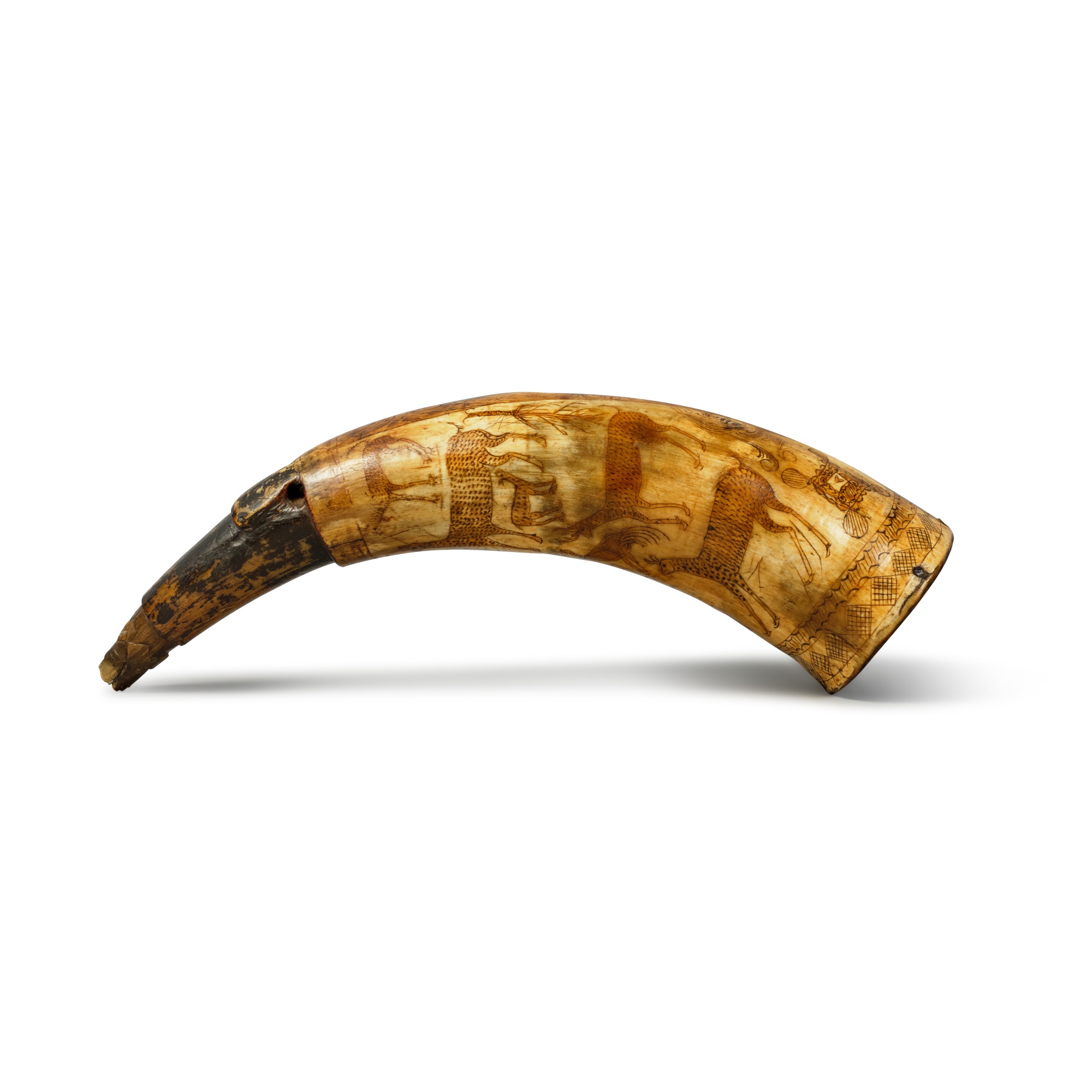 David Wilson's American Engraved Powder Horn, Likely Massachusetts ...