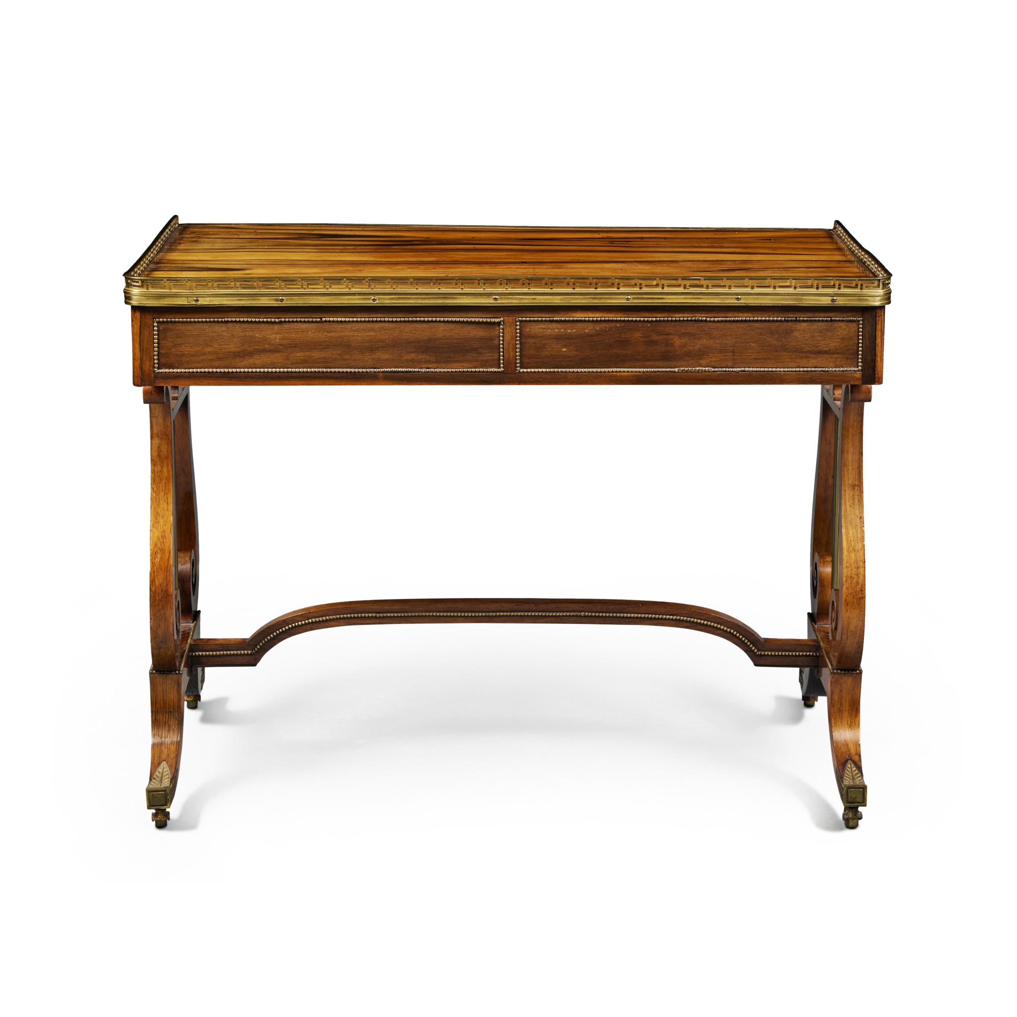 A Regency Brass-Mounted Calamander and Rosewood Writing Table, Circa ...