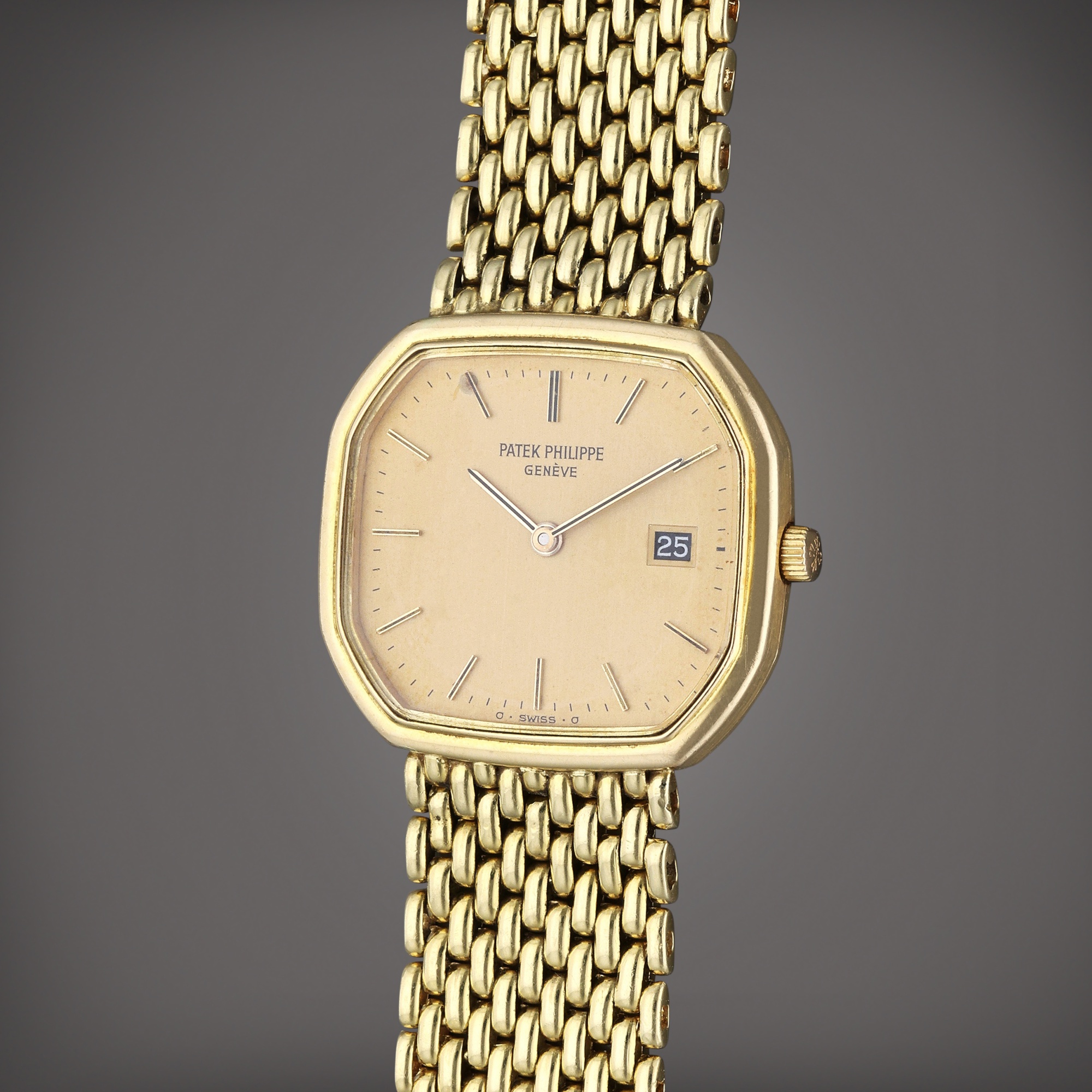 Reference 3761/4 | A yellow gold octagonal shaped bracelet watch with ...
