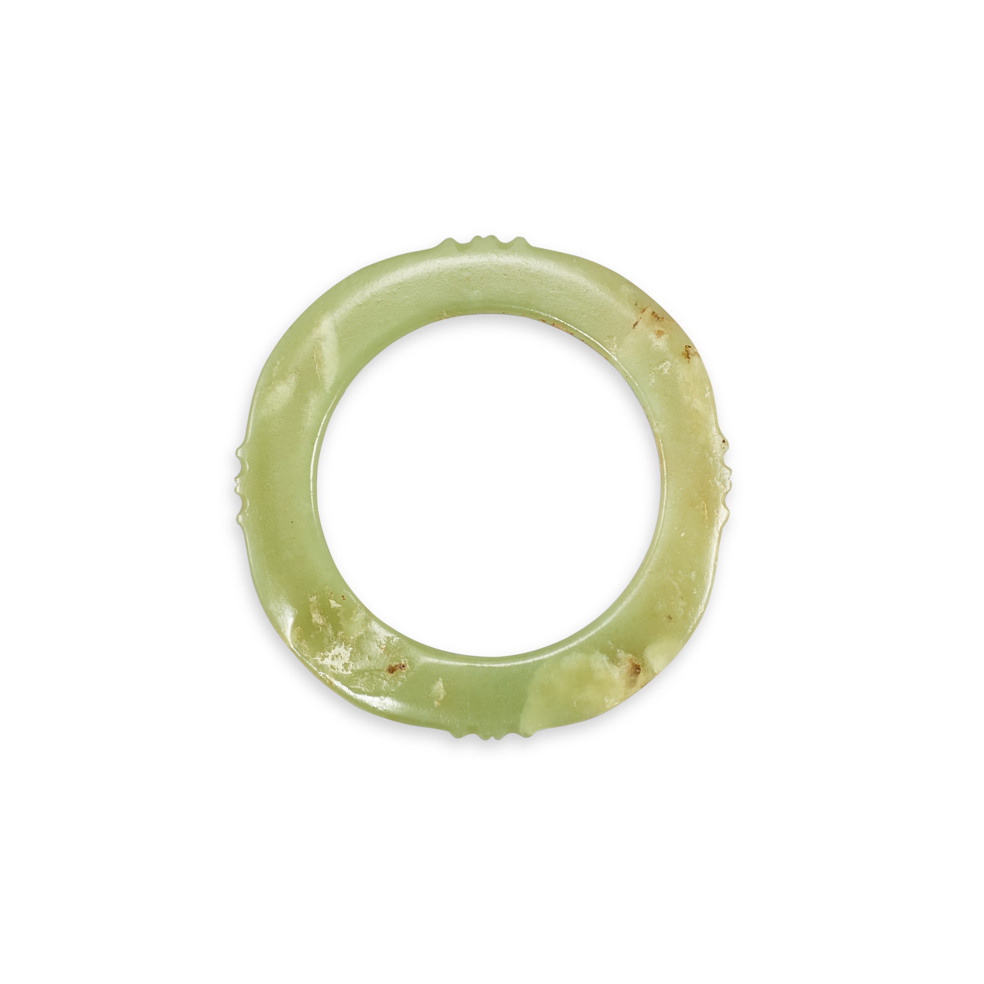 An archaic jade disc, yuan, Neolithic period, Longshan culture 新石器時期 ...