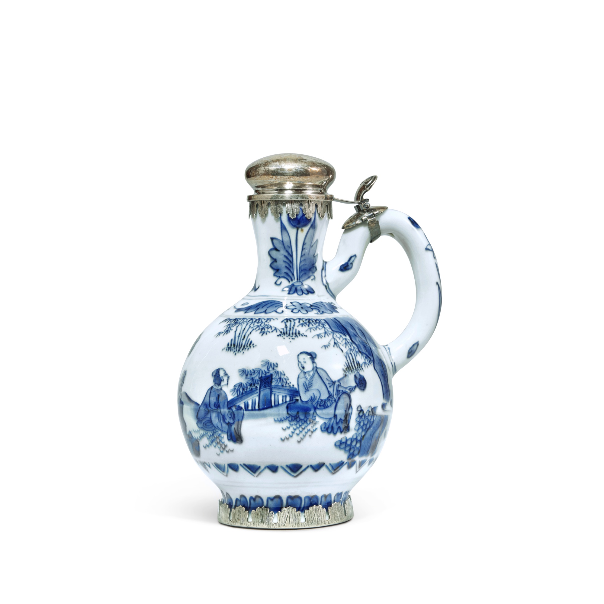 A Chinese Blue and White 'Scholar' Ewer, Transitional Period, Circa ...