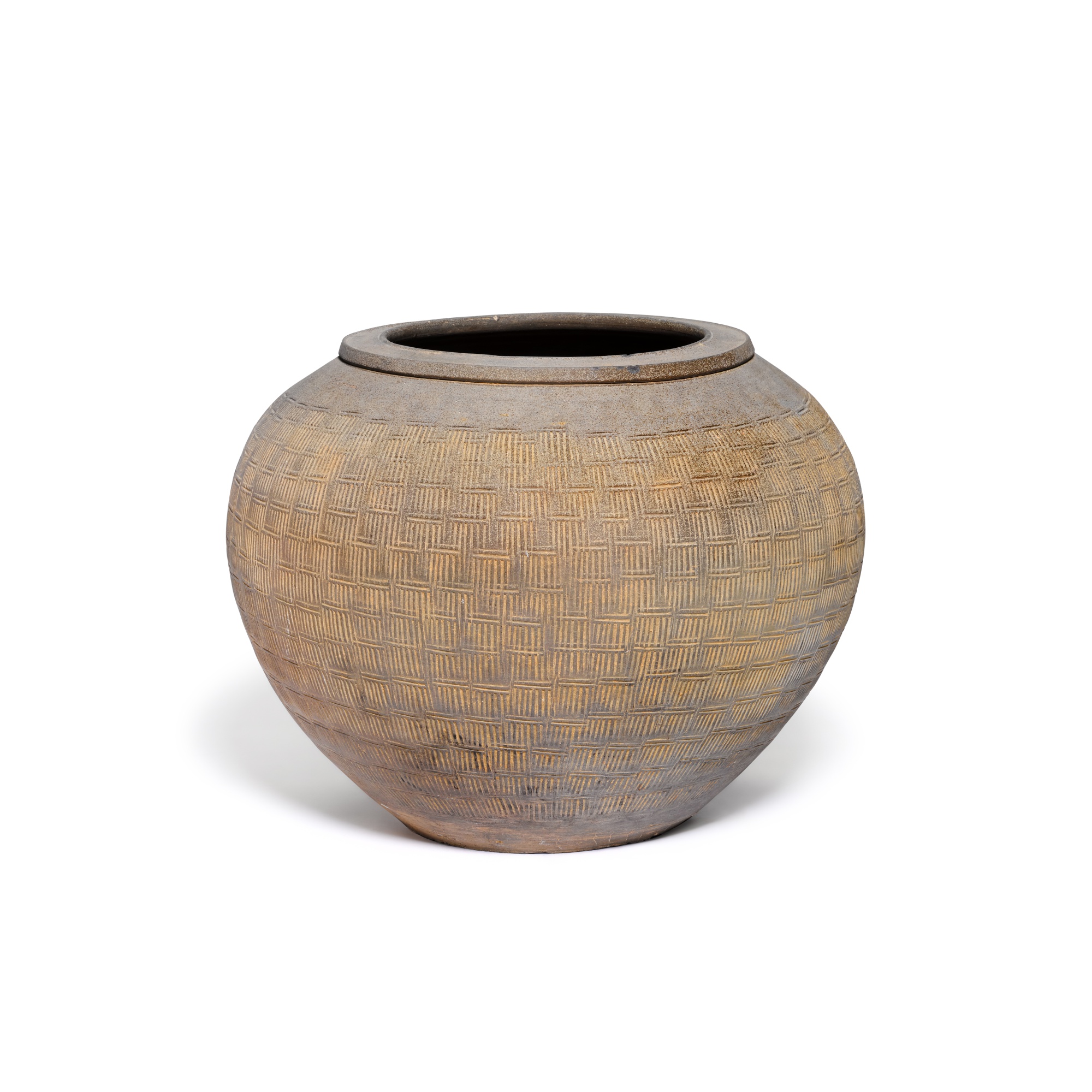 A large impressed-design grey pottery jar, Warring States period | 戰國 ...