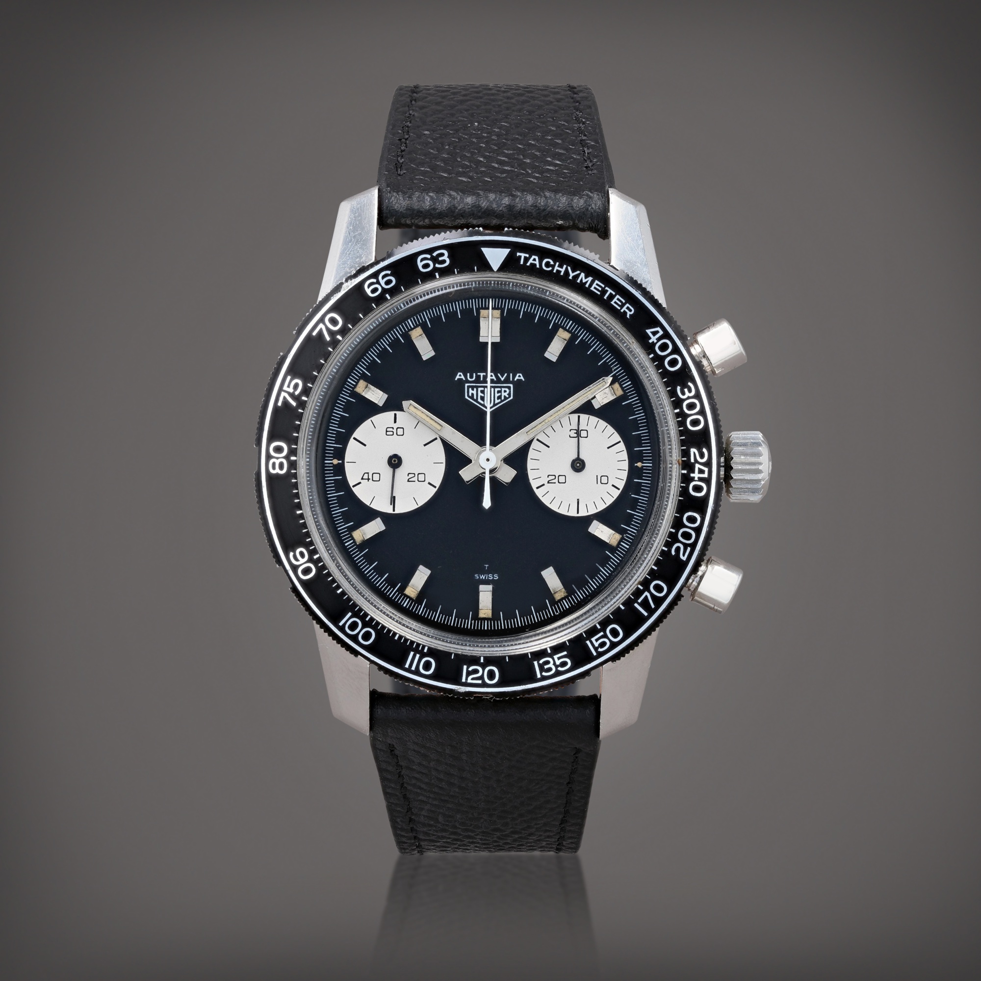 Autavia, reference 7763 Montre bracelet chronographe en acier ...