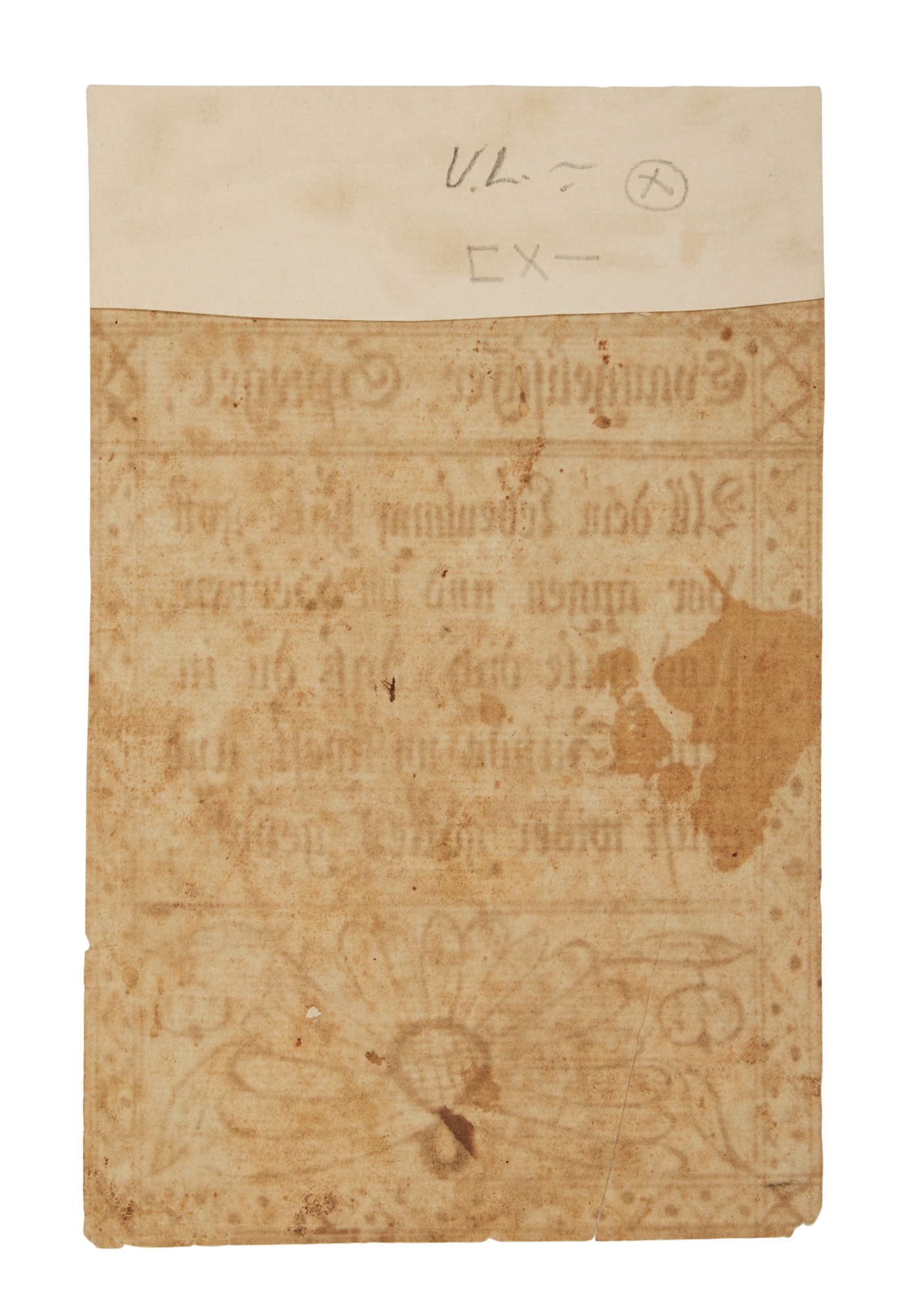 Fraktur Fragment: Evangelical Proverb, Pennsylvania, Circa 1830 | The ...