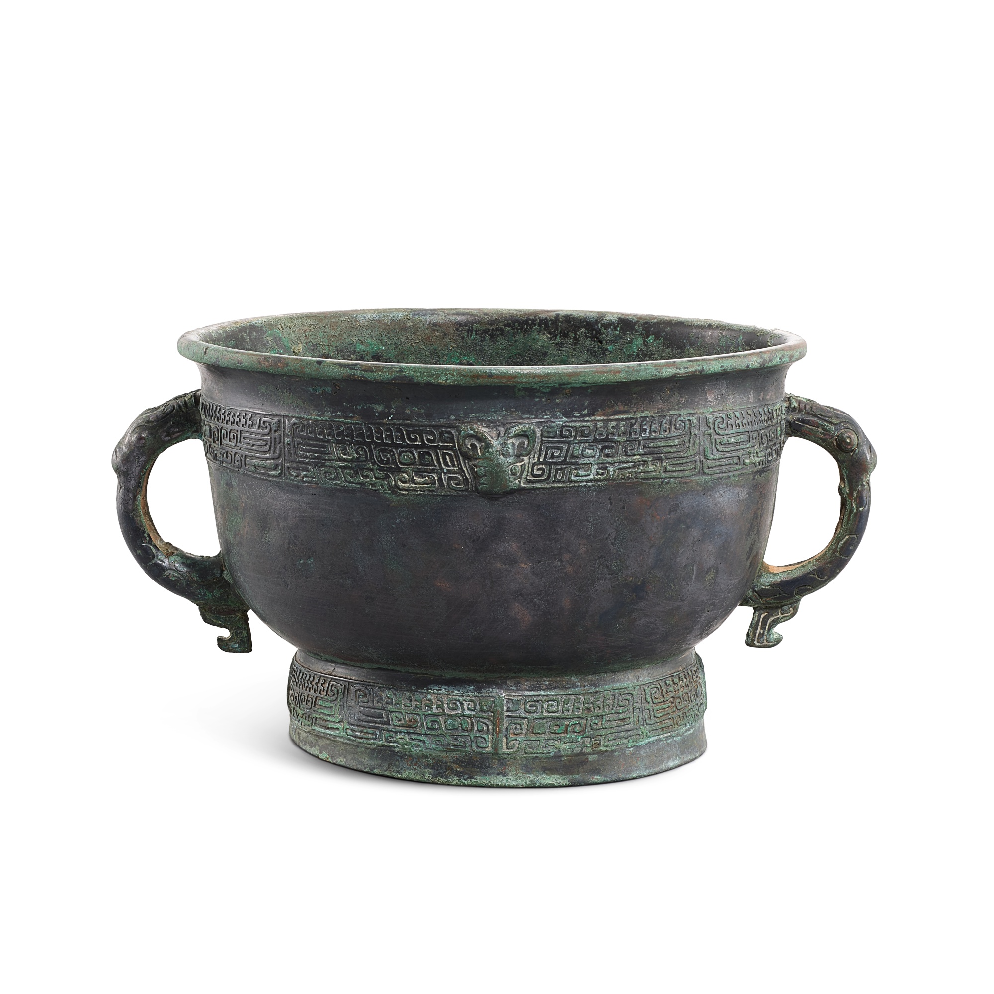An inscribed archaic bronze ritual food vessel, Gui, Western Zhou ...
