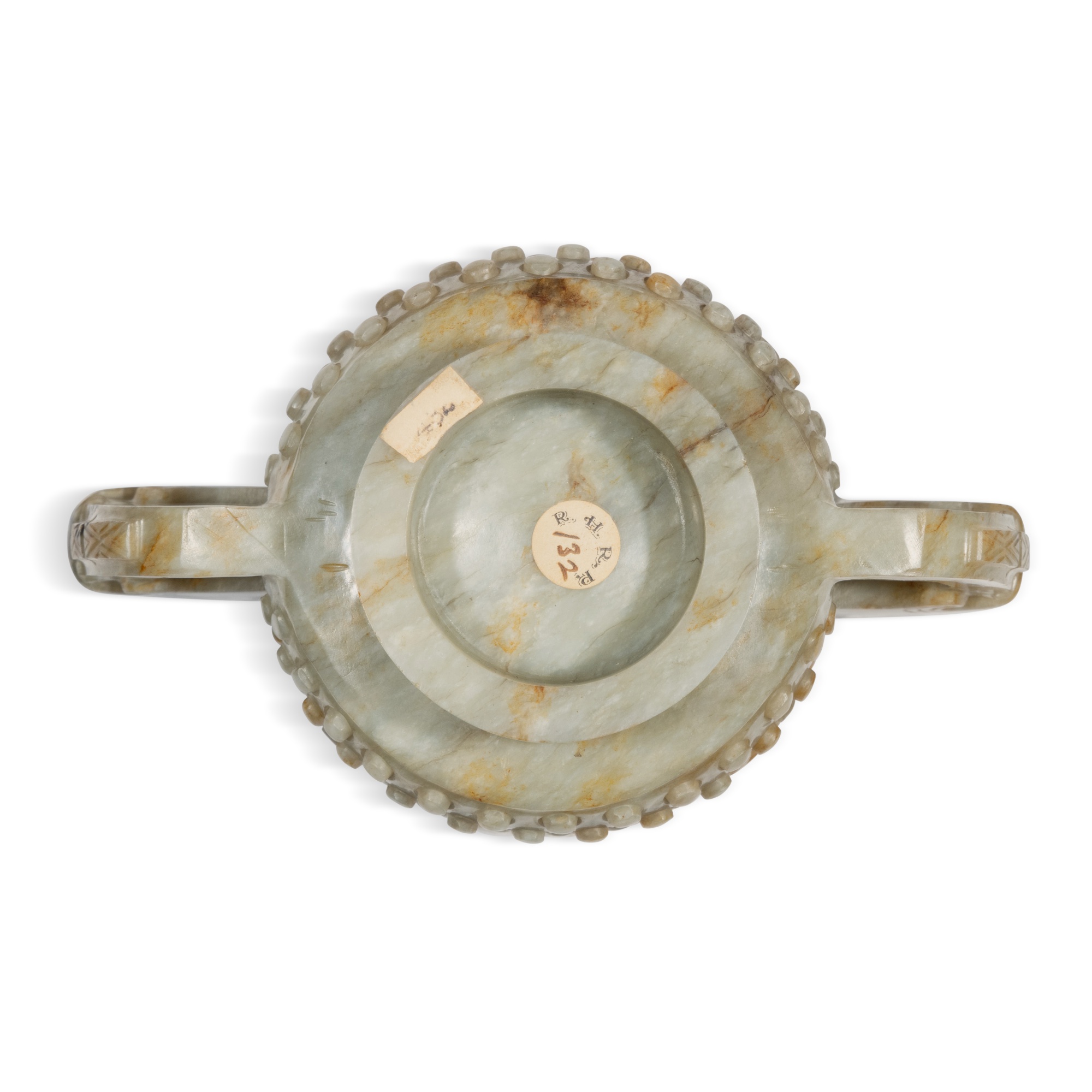 An archaistic grayish celadon jade gui-form censer, Ming dynasty | 明 ...