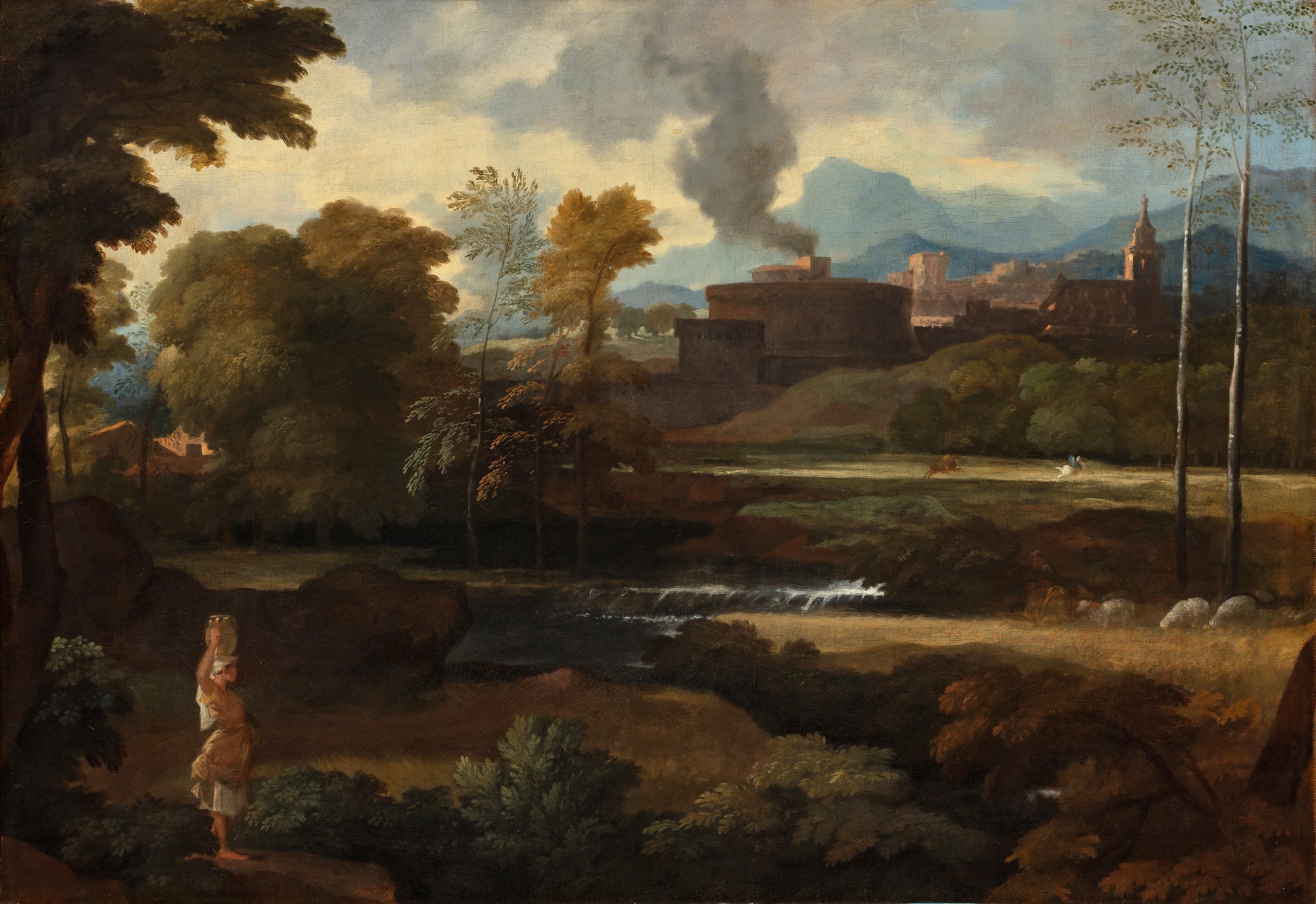 Landscape in the Roman Campagna with a Figure | Paysage de la campagne ...