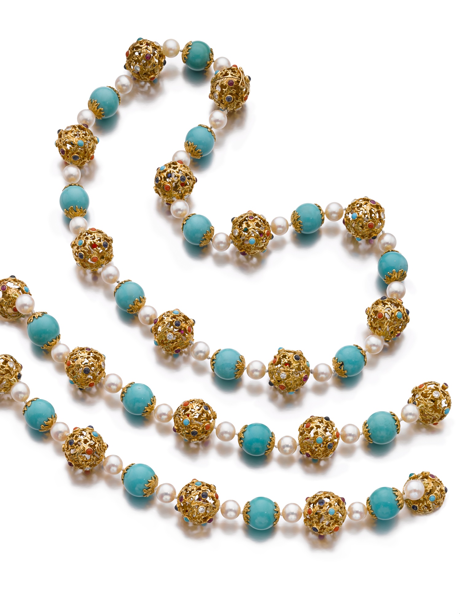 Gem set and diamond sautoir | 梵克雅寶 寶石及鑽石長項鏈 | Magnificent Jewels and ...