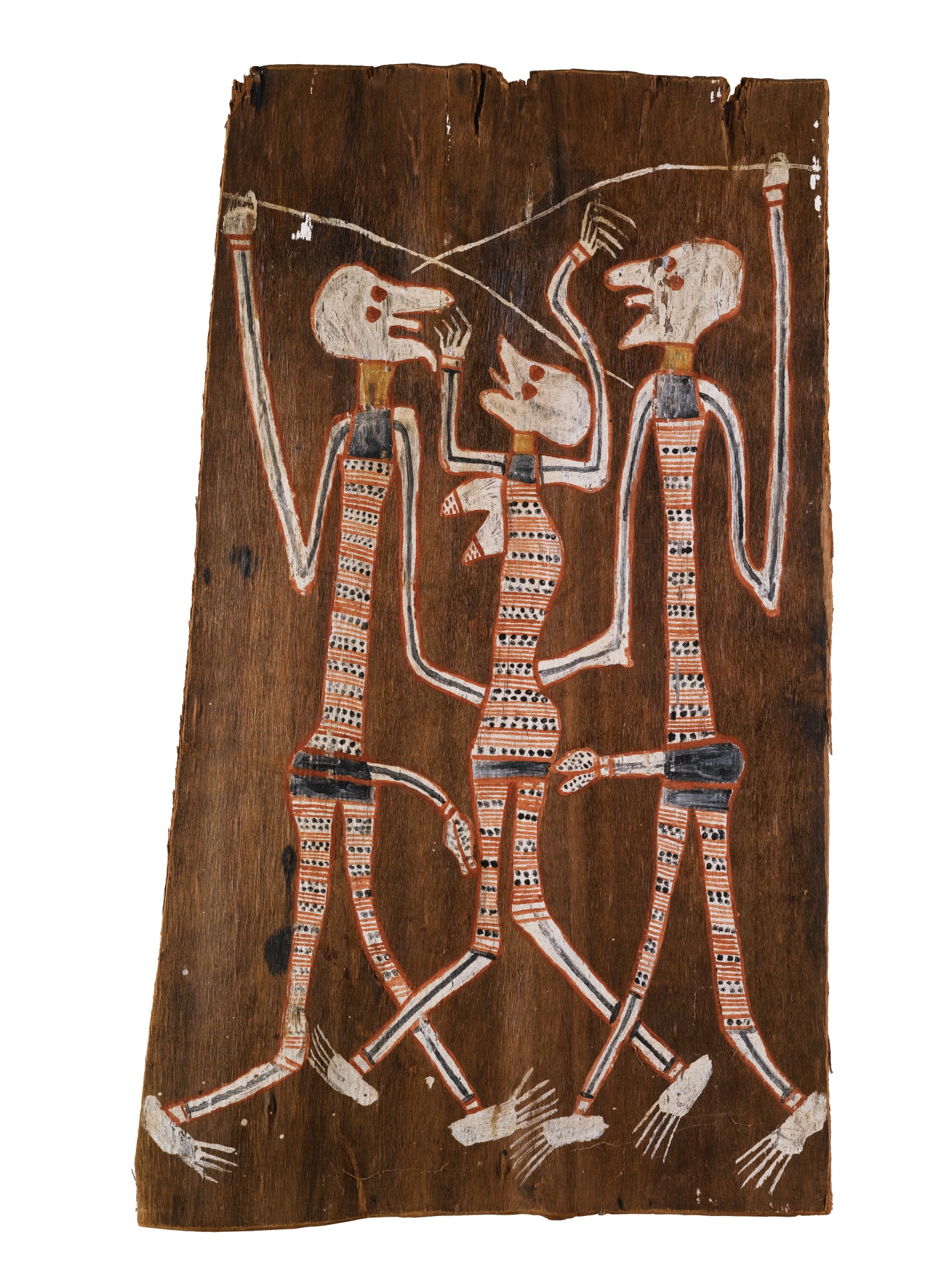 Two Djid'ngug Spirit Warriors Fighting Over a Female | Aboriginal Art ...