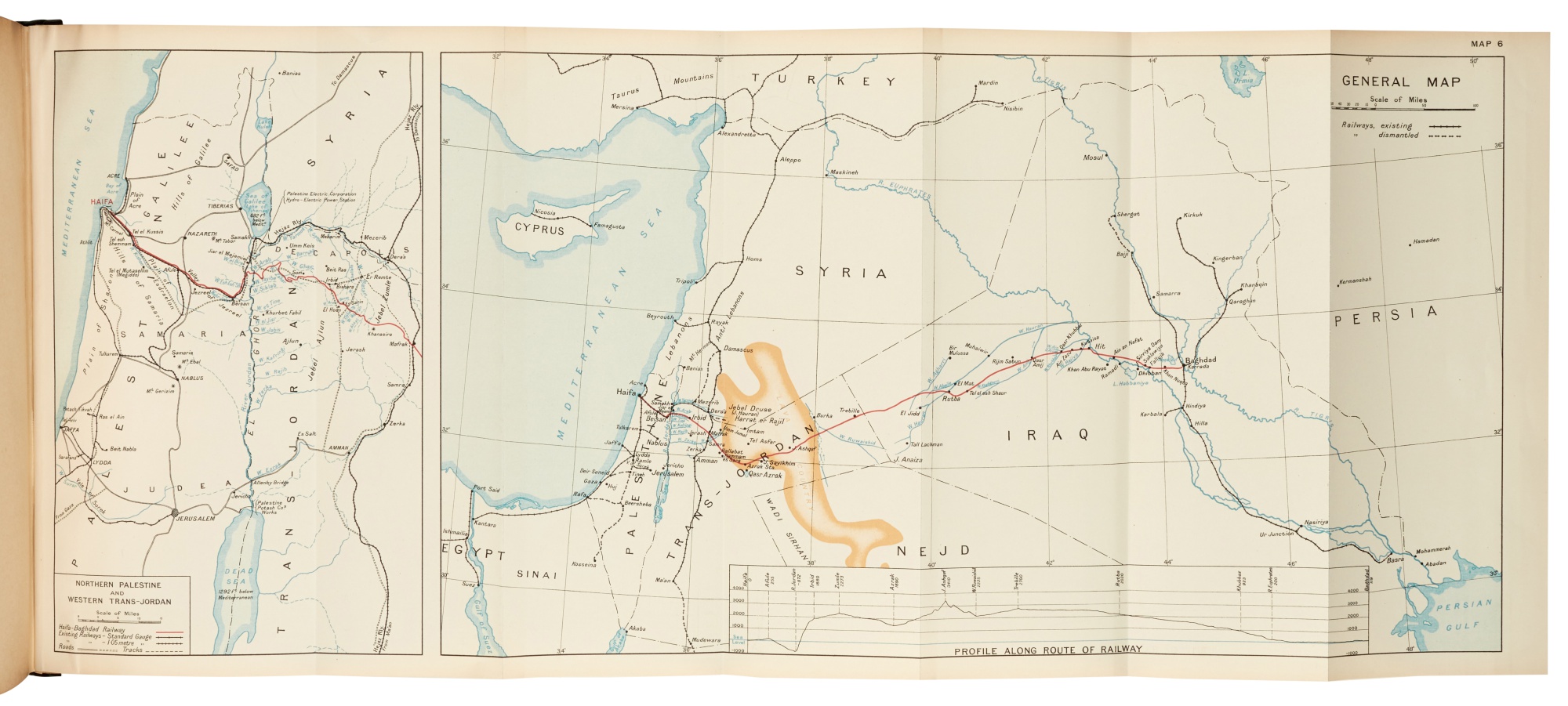 Middle East | Haifa-Baghdad Railway Survey [with reports for Port of ...