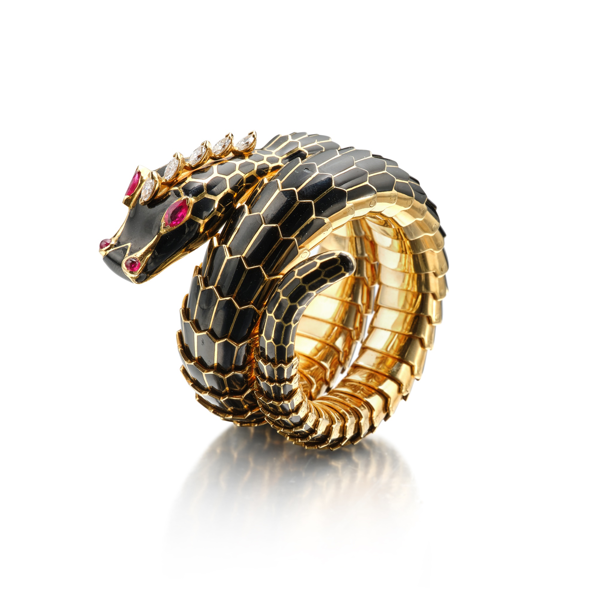 Gold, Enamel, Ruby and Diamond 'Serpenti' Bracelet | Fine Jewels | 2023 ...