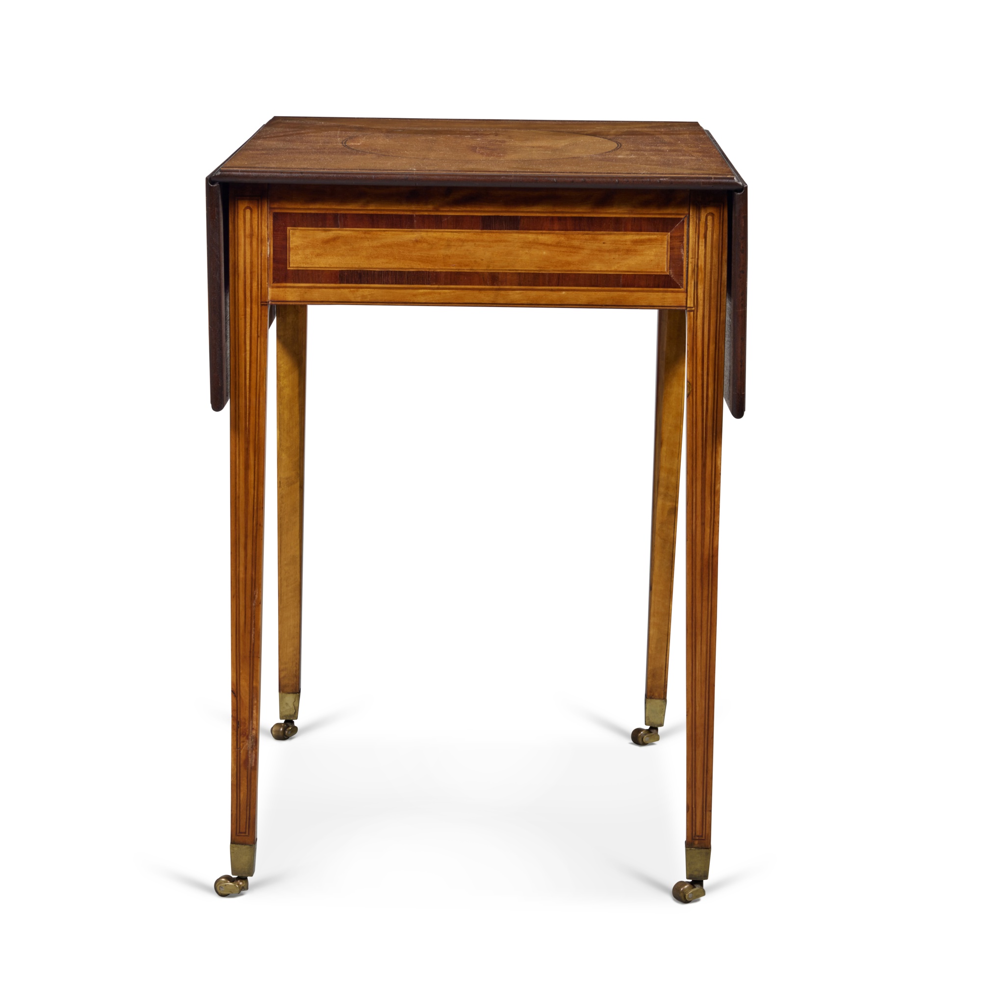 A George III Satinwood Pembroke Table with Mahogany Crossbanding, Last ...