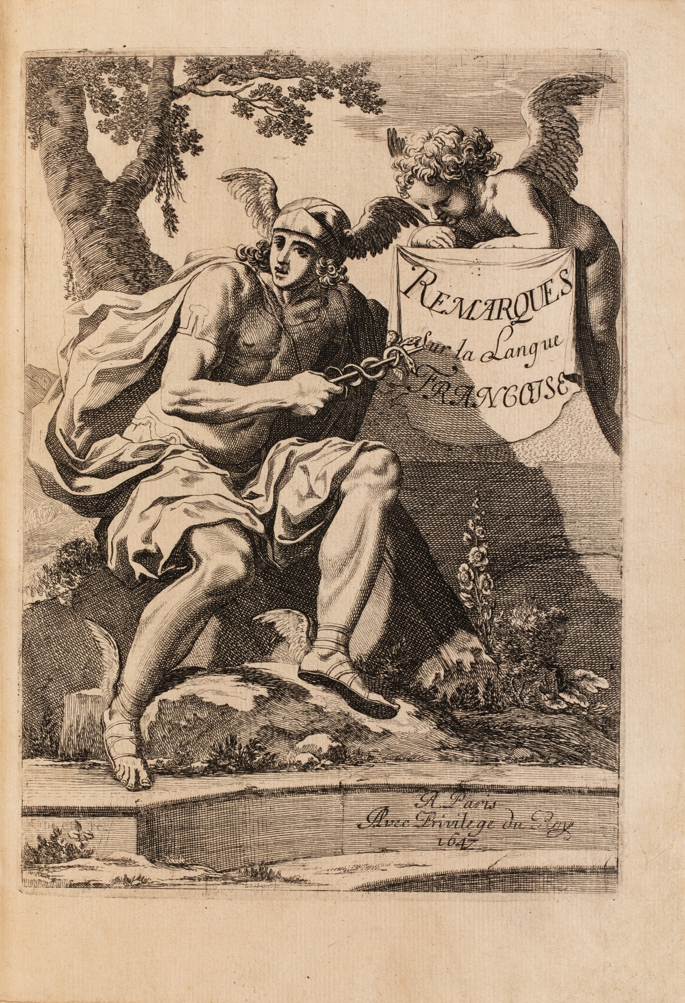 Remarques sur la langue françoise... 1647. Édition originale, avec ...