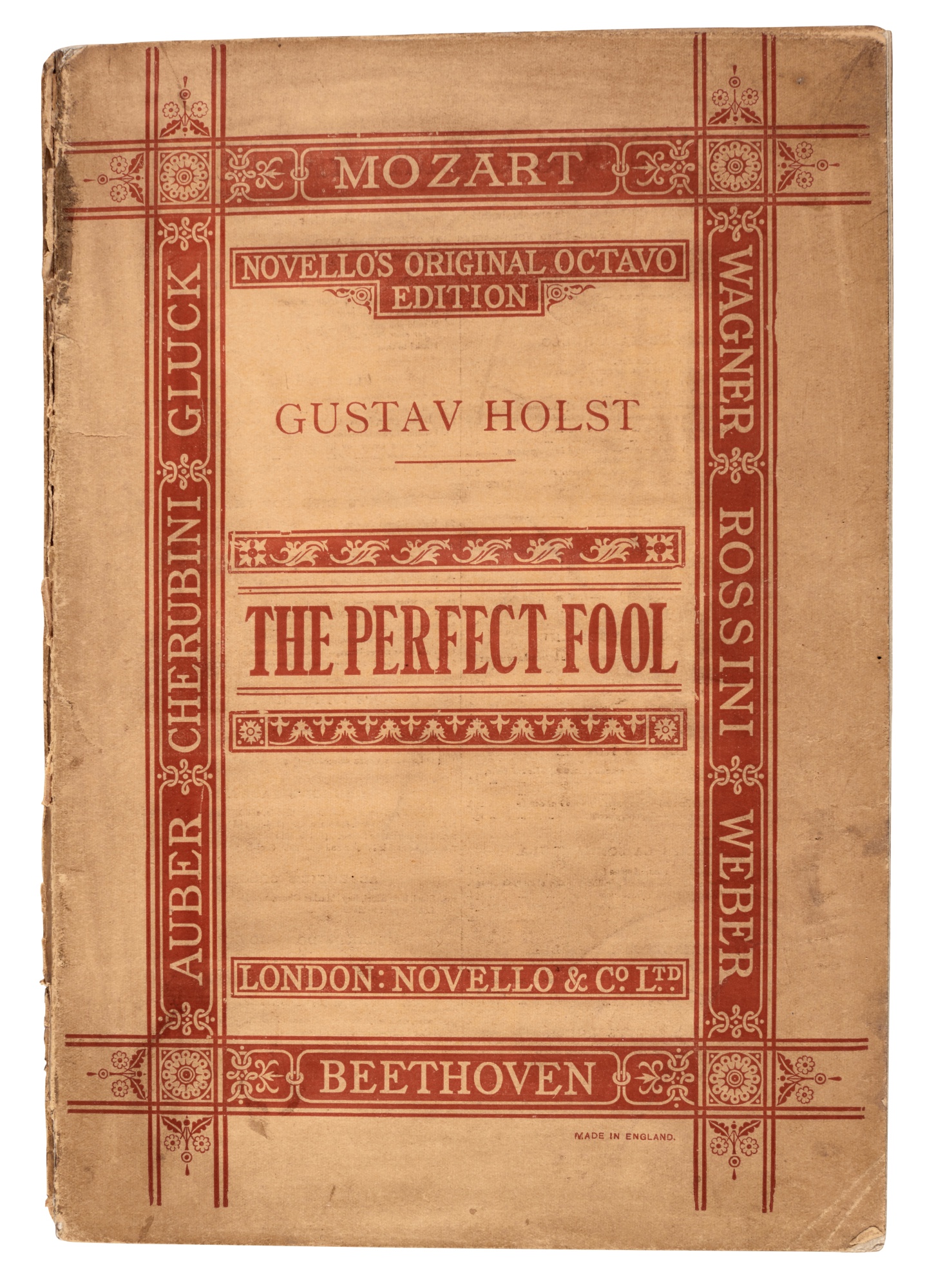 G. Holst. Late autograph letter signed, to Dr. Dilling, with a vocal ...