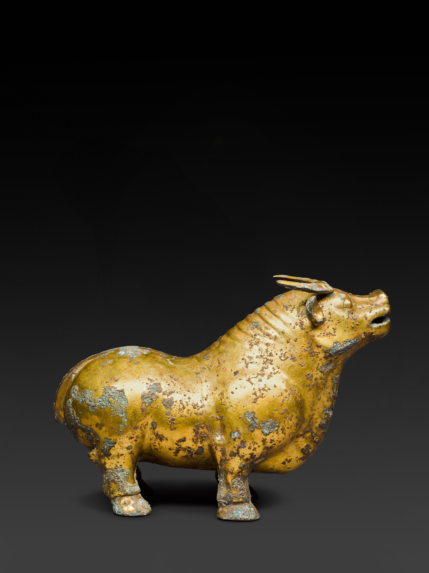 A large archaistic gilt-bronze buffalo 20th century | The Edith ...