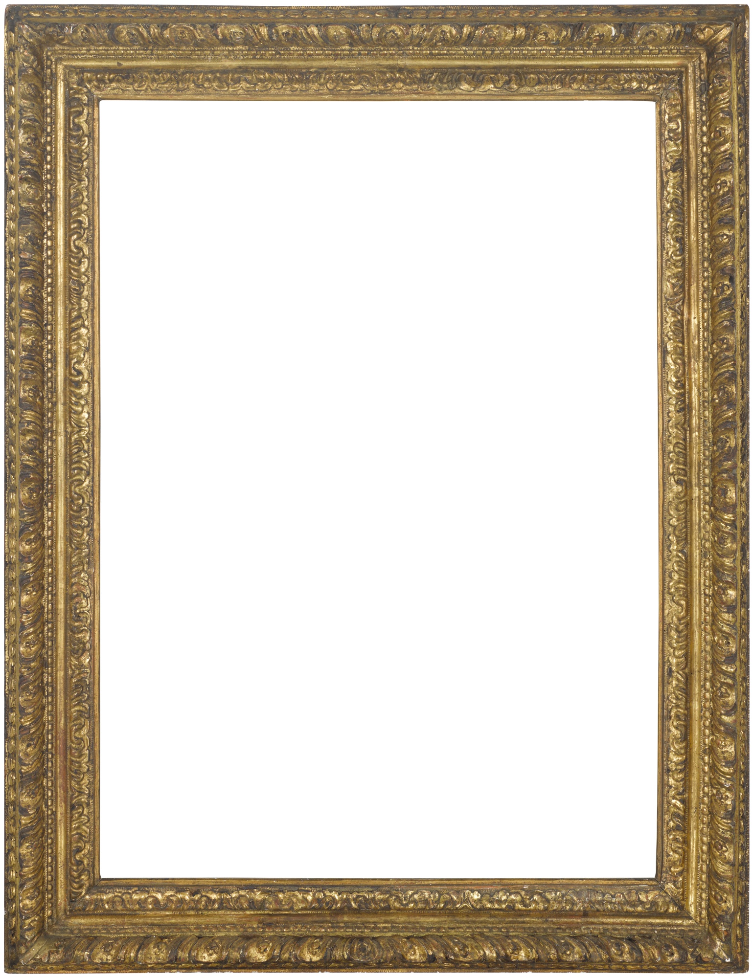 An 18th century Italian late Mannerist moulding frame in carved ...