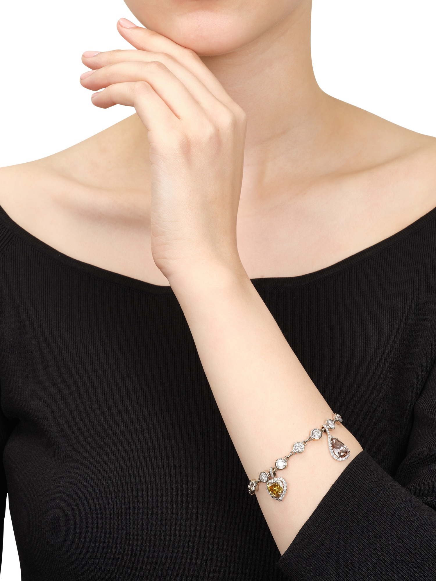 Fancy Deep Brownish Greenish Yellow and Fancy Dark Brown Diamond and ...