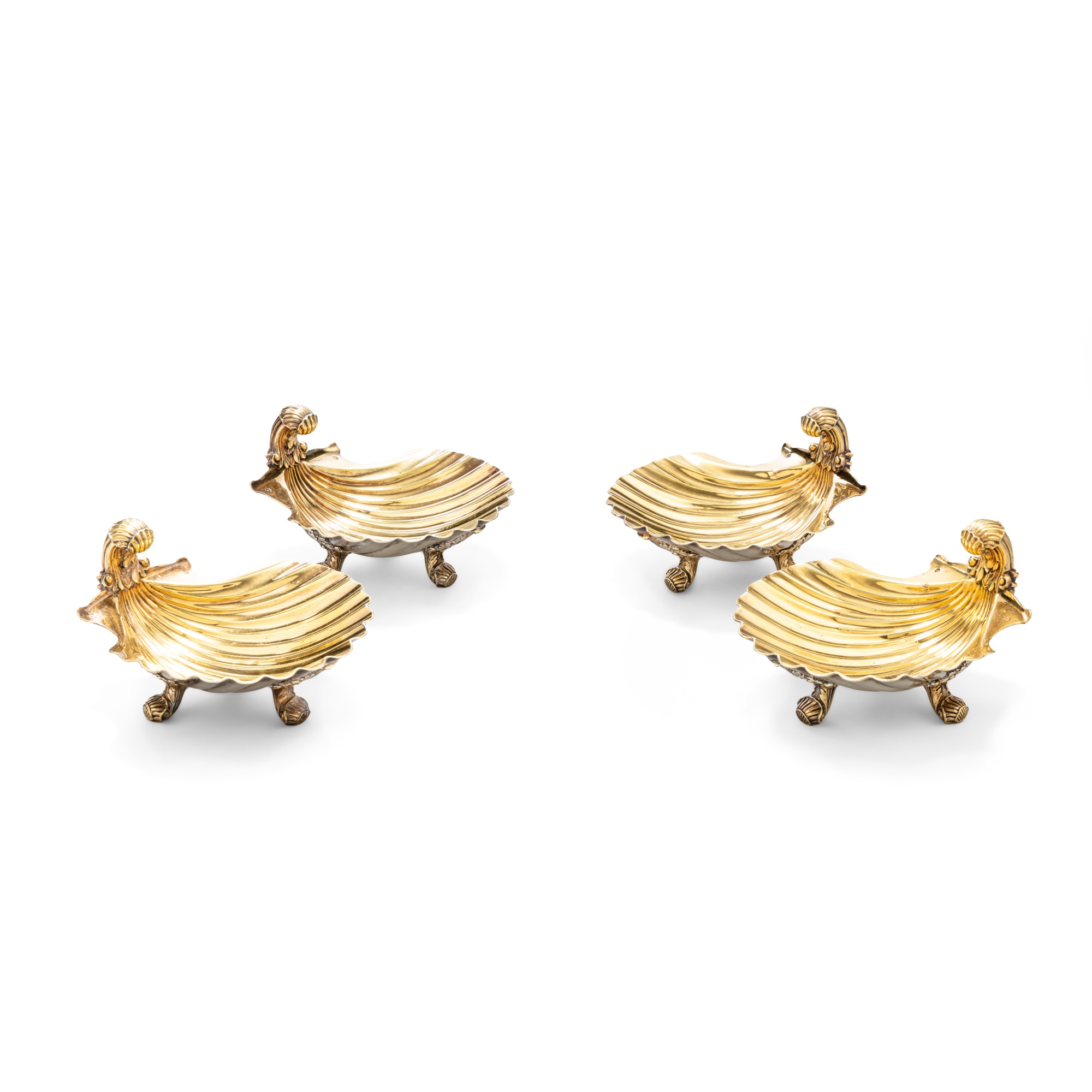 Four silver and silver-gilt shells, Marc-Augustin Lebrun, Paris, 1819 ...