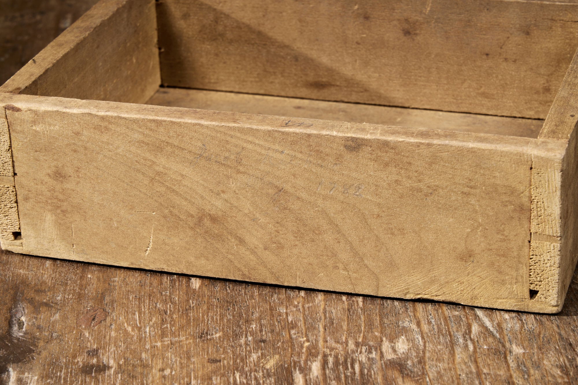 Polychrome-Paint-Decorated Poplar Chest with Two Drawers, Case by Jacob ...