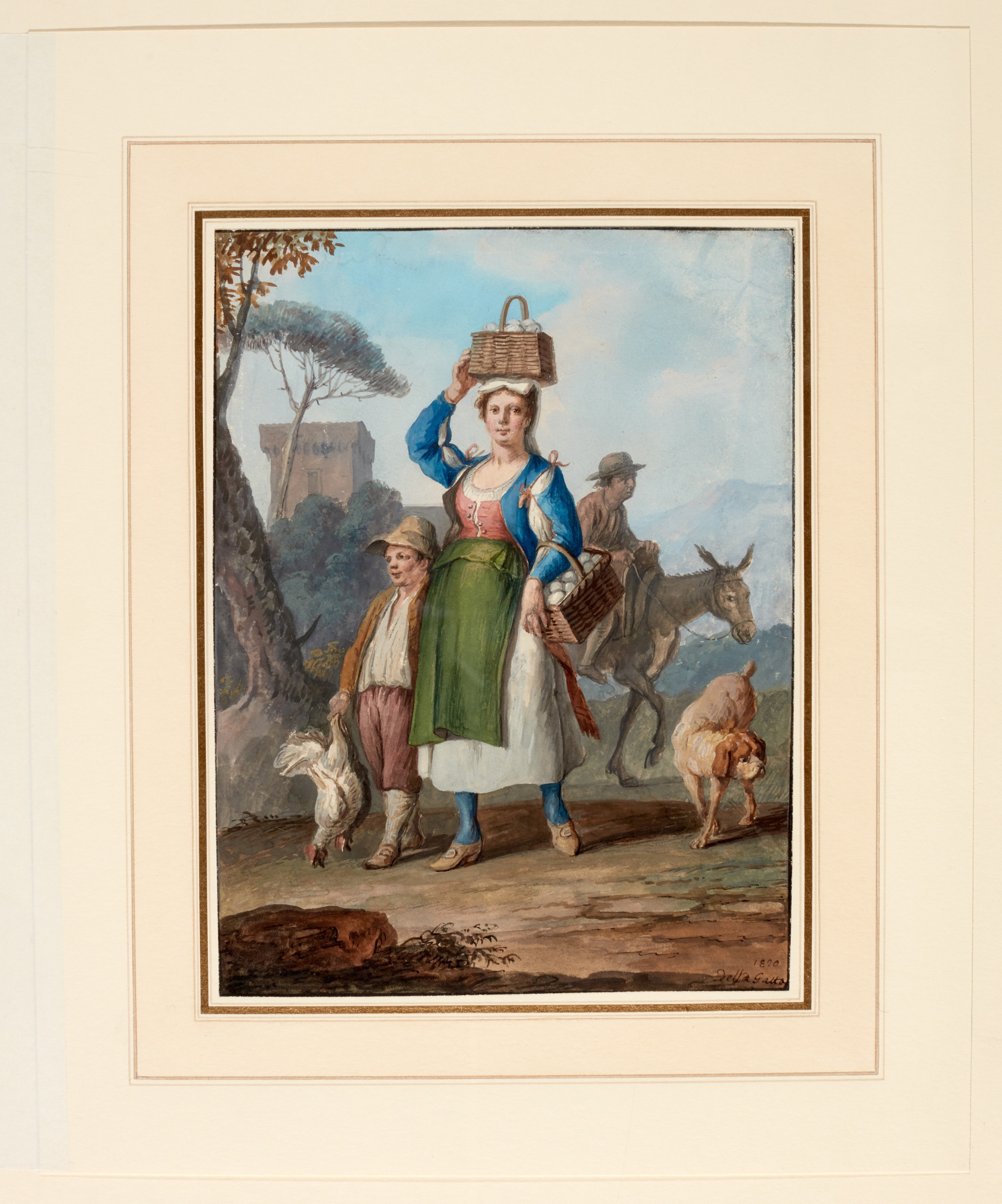 Xavier della Gatta | A collection of 13 gouache drawings of Neapolitan ...